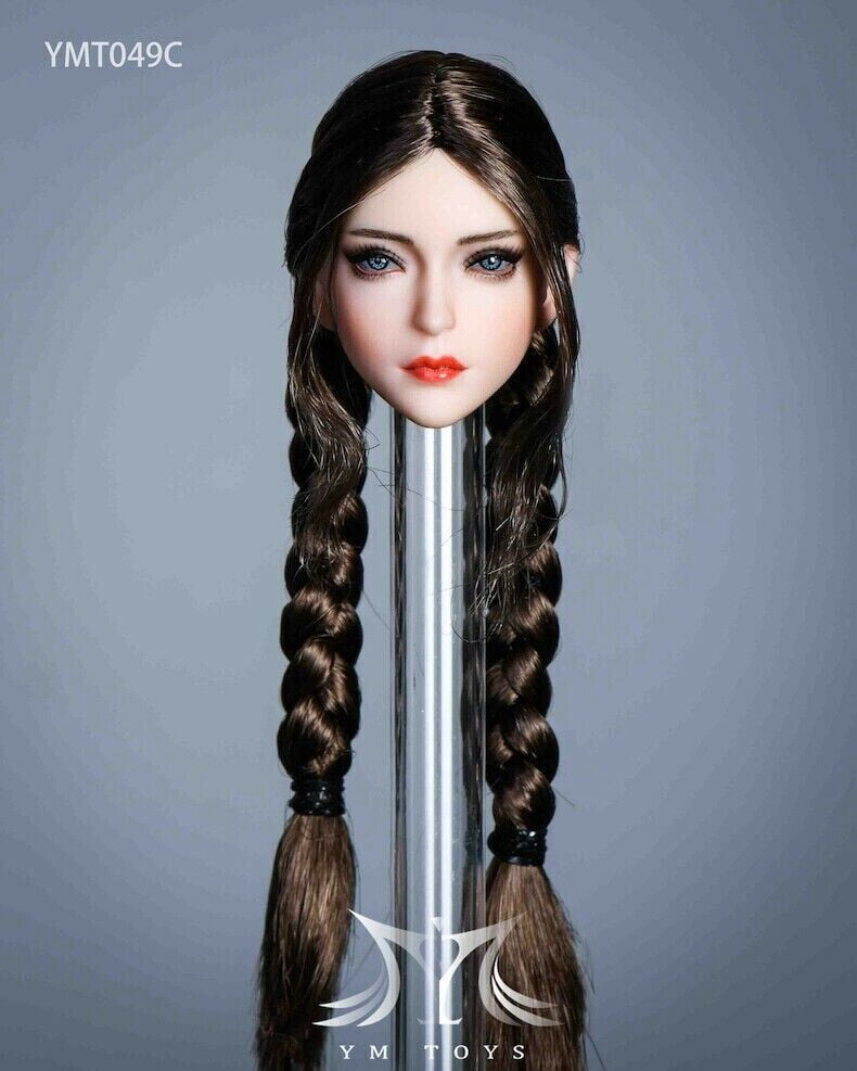 Action Figure Accessories 1/6 Scale Blue Eyes Asia Beauty Head Sculpt ...