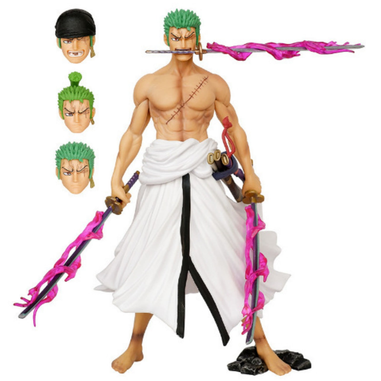 Anime Figure Roronoa Zoro Figure Four headed PVC Action Toys Otaku ...