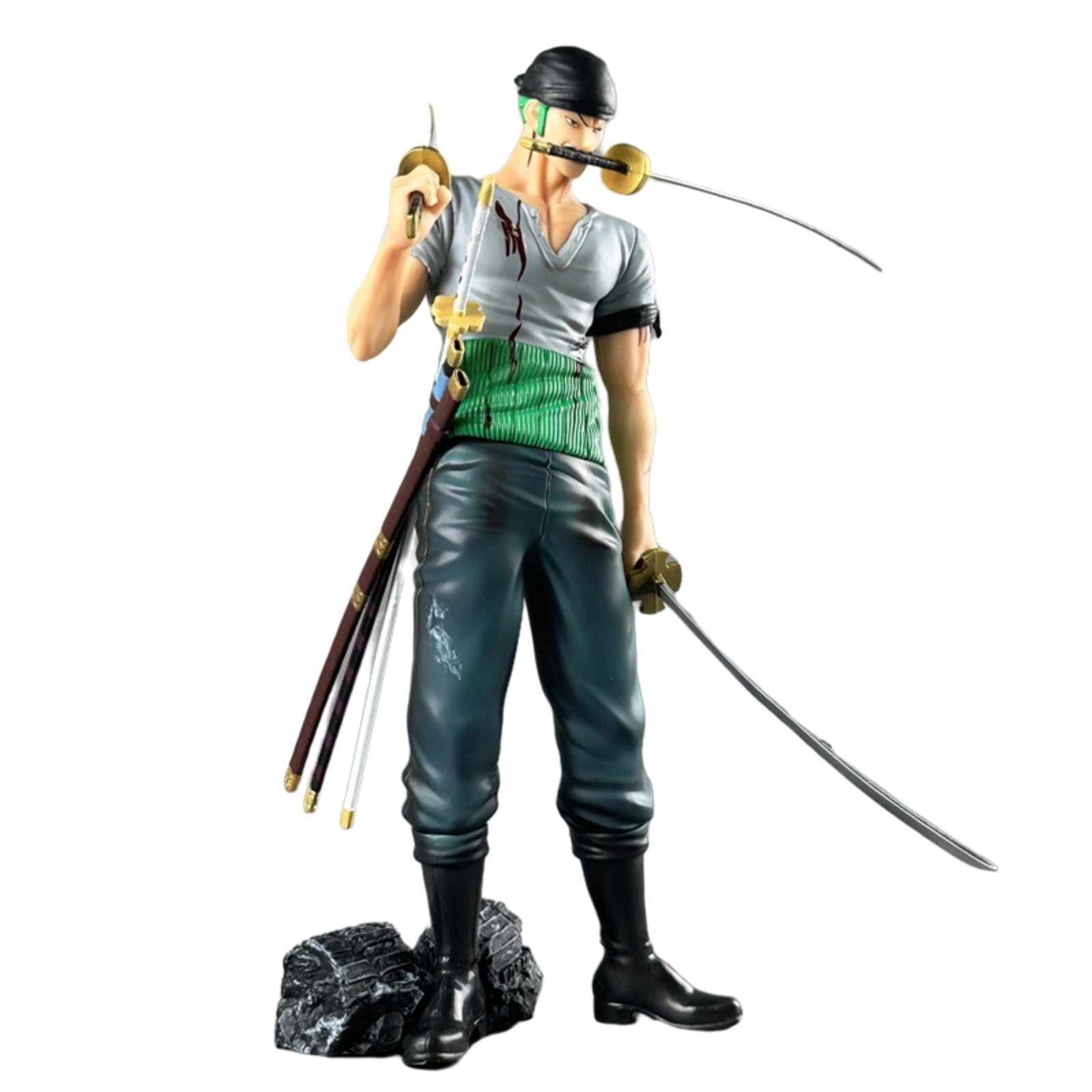 Action Figure Roronoa Zoro Figure (Can change heads) PVC Character ...