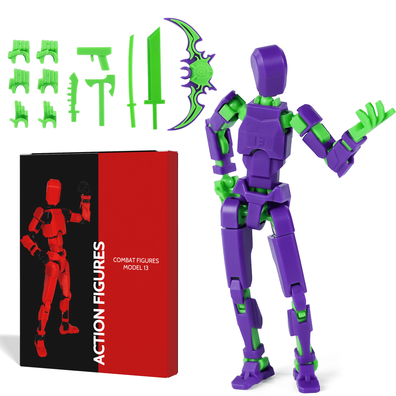 Action Figure Set, Model 13 Action Figure Multi-Jointed Movable,Gift ...