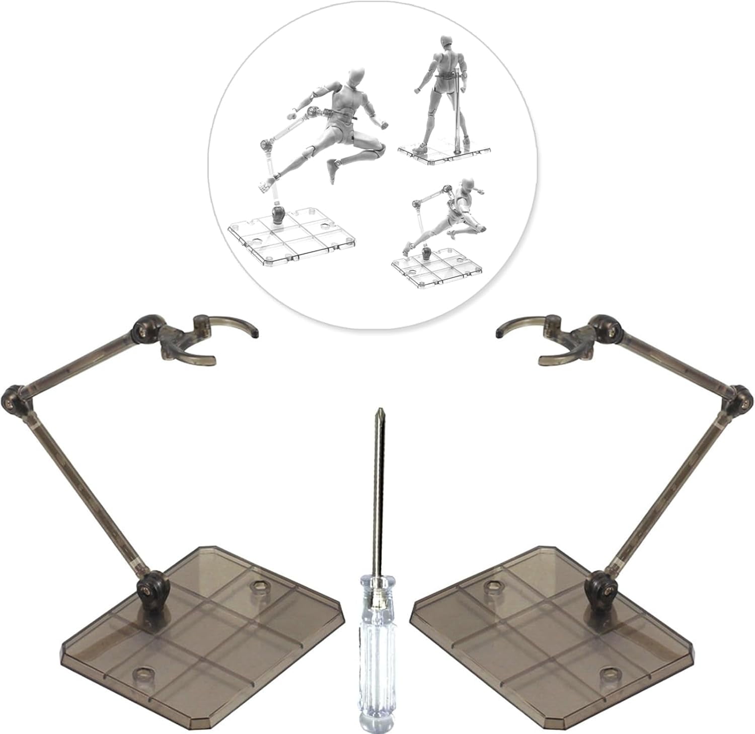 Action Figure Stand, 2PCS Assembly Action Figure Display Holder Base ...