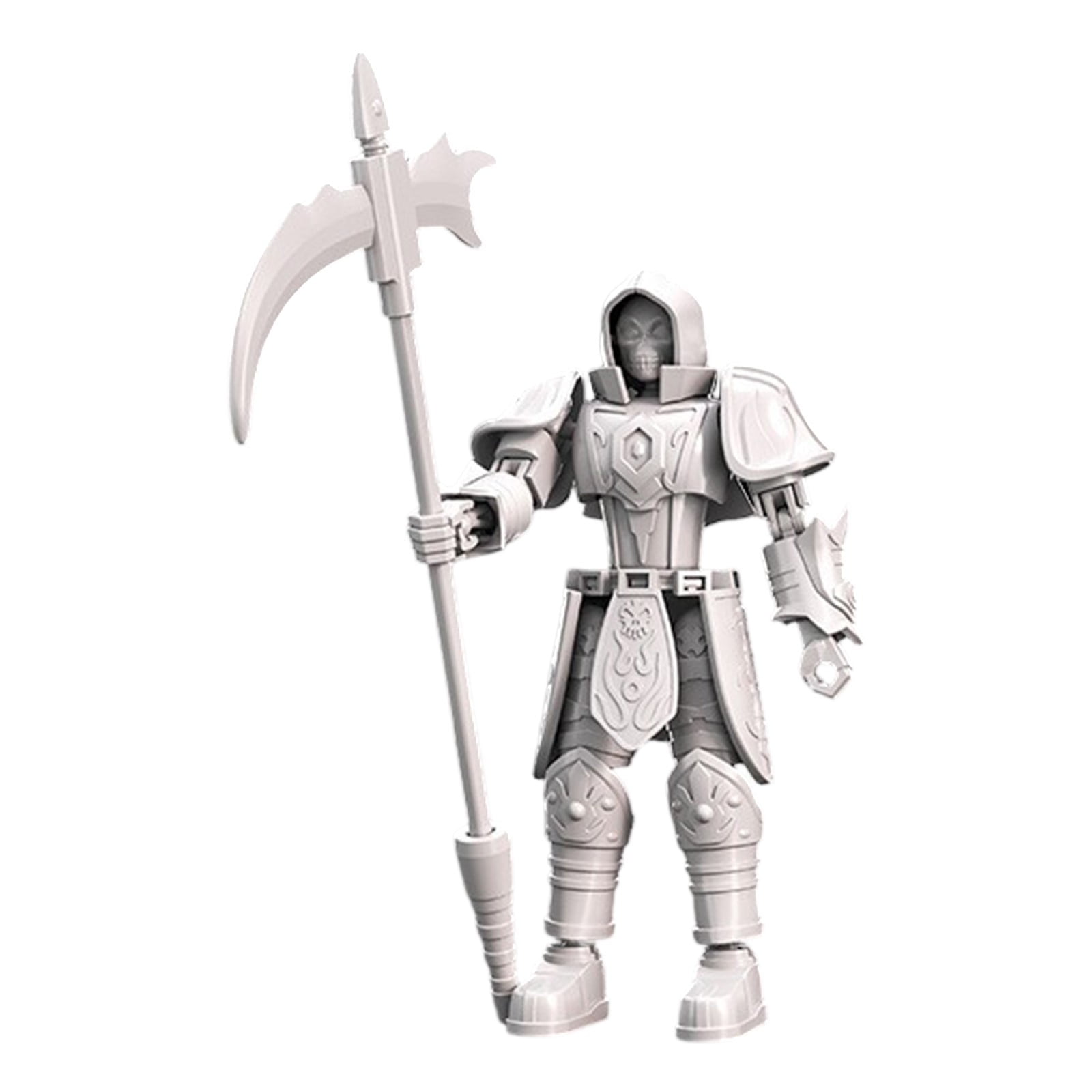 Action Figure Warrior Toy with Red Armor and Battle Scythe Perfect for ...