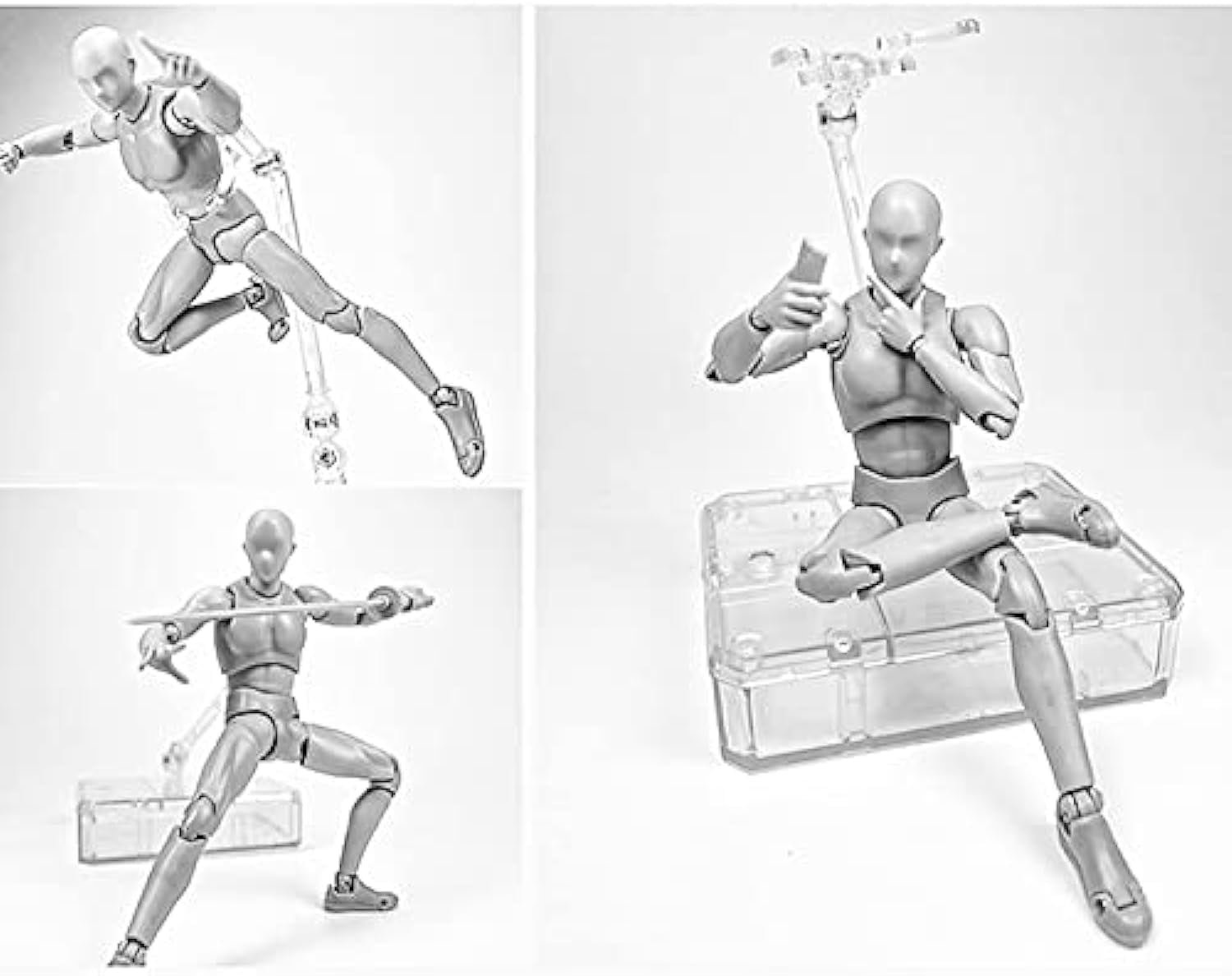Action Figures Body-Kun DX & Body-Chan DX PVC Model SHF(Grey Color ...