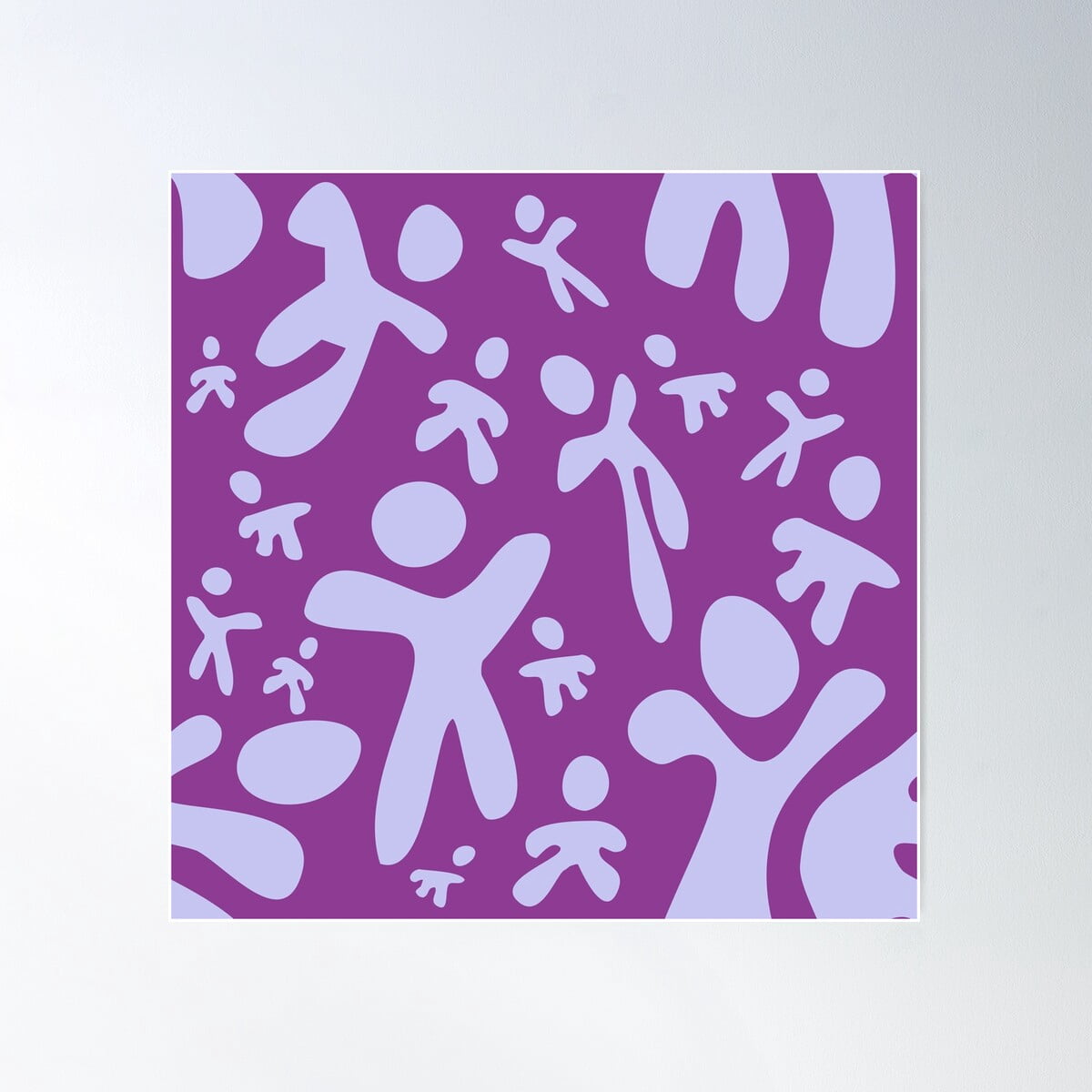 Action Figures Joy Light Purple On Dark Purple-5748 Poster Wall Art ...