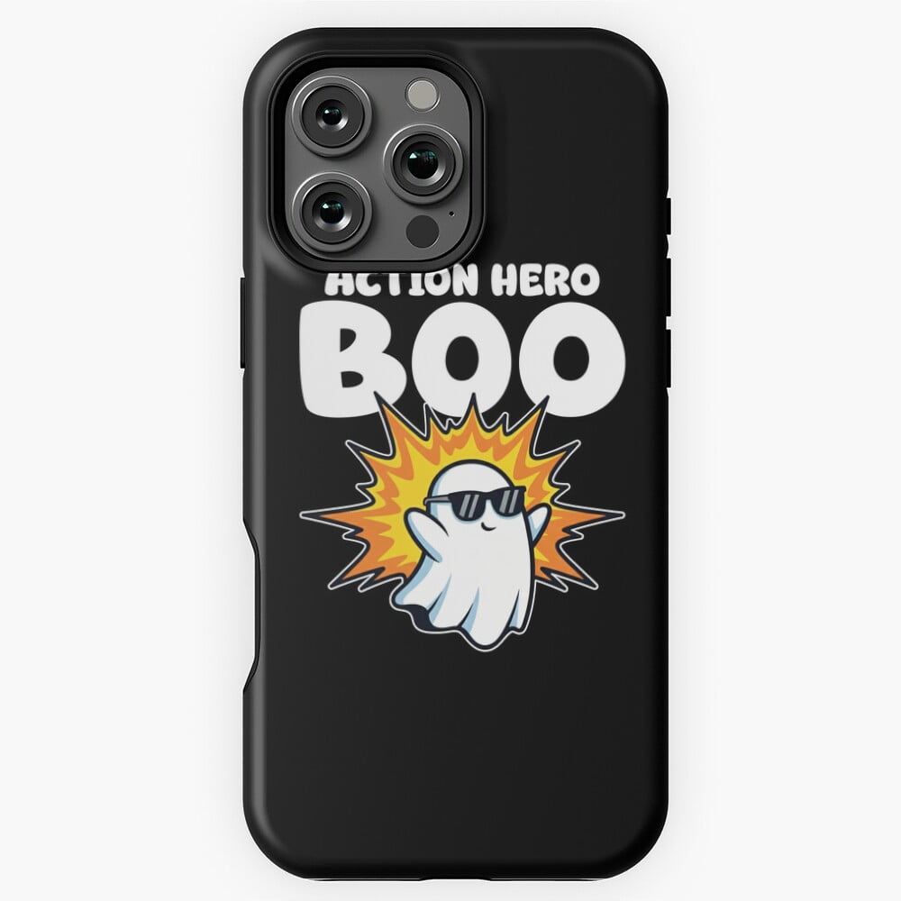Action Hero Boo Ghost Halloween Phone Case for iPhone 16 15 14 13 12 11 ...