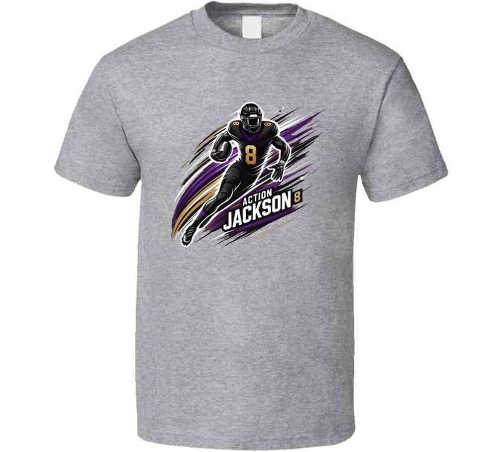 Action Jackson Tshirt Ravens Football Quarterback Tee Great Lamar Mvp T ...