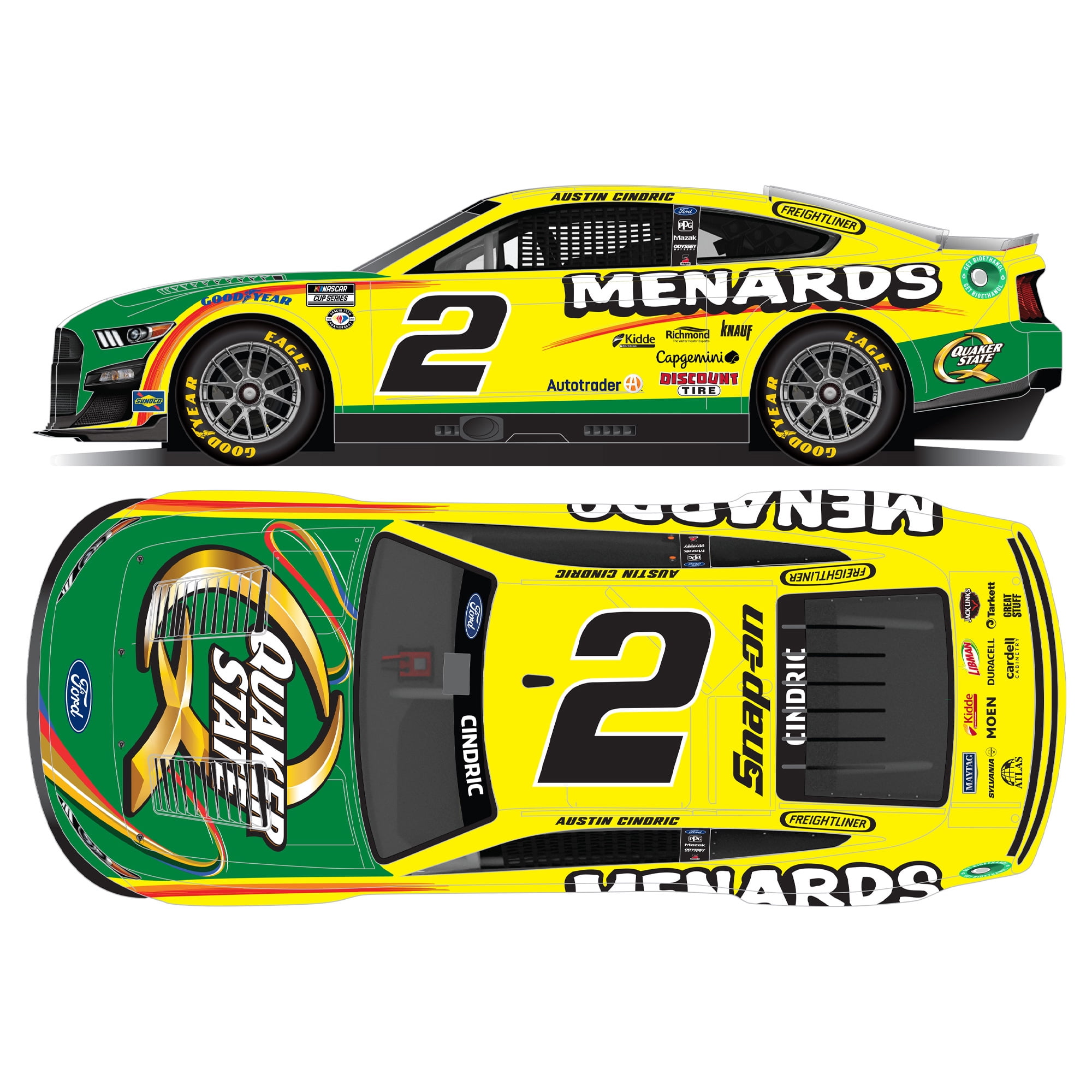 Action Racing Austin Cindric 2023 #2 Menards/Quaker State 1:64 Regular ...