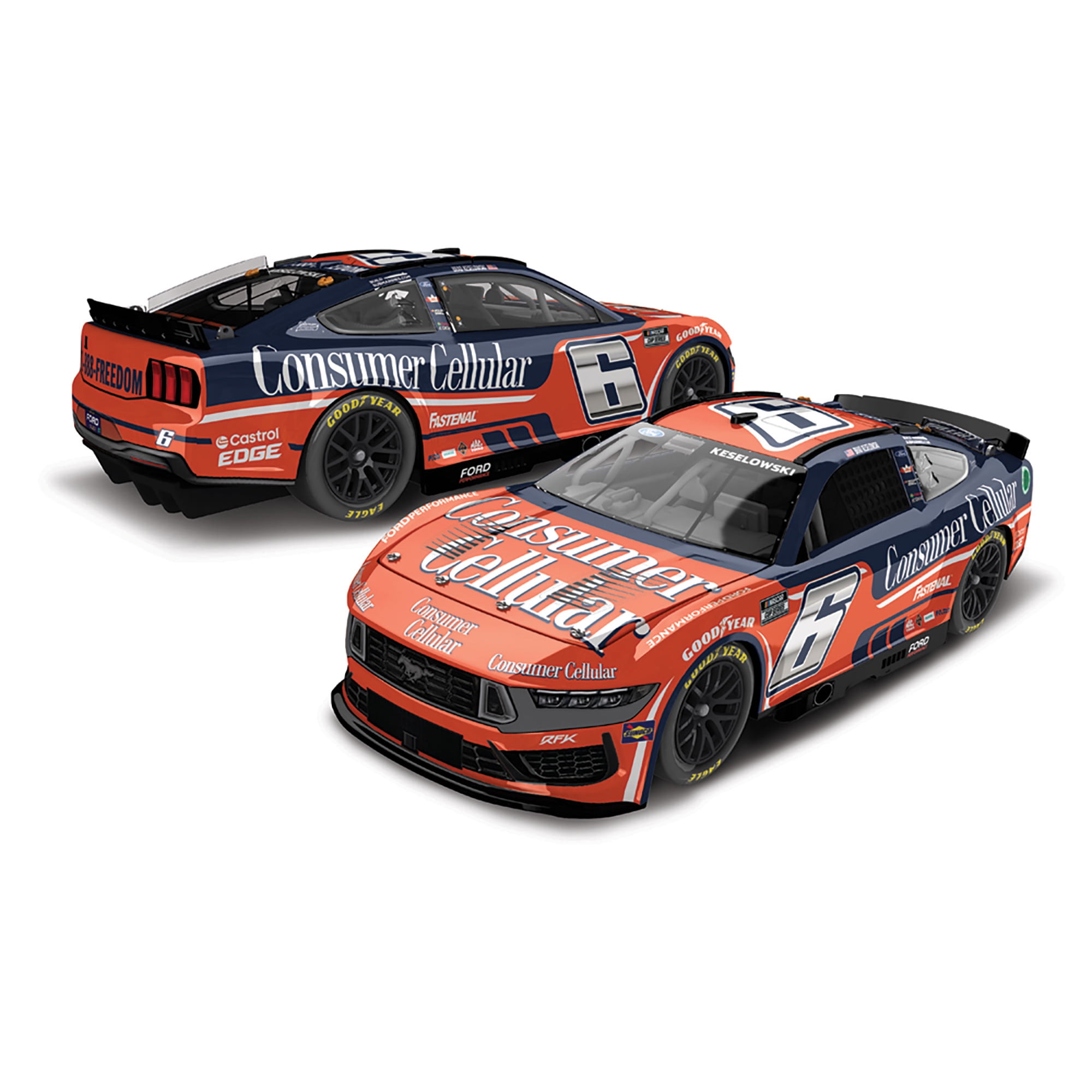 Action Racing Brad Keselowski 2024 #6 Consumer Cellular 1:24 Regular ...