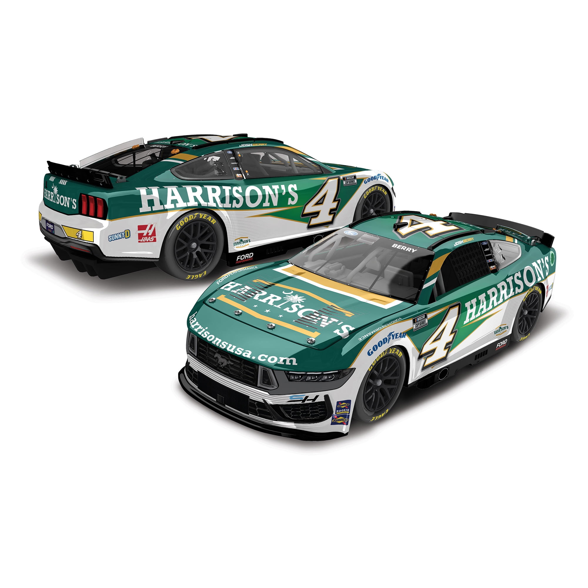 Action Racing Josh Berry 2024 #4 Harrison's 1:24 Elite Die-Cast Ford ...
