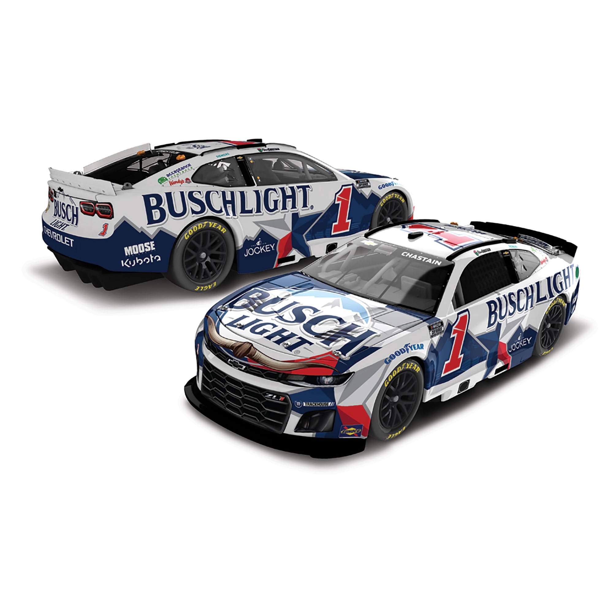 Action Racing Ross Chastain 2025 #1 Busch Light For The Love of Texas 1 ...