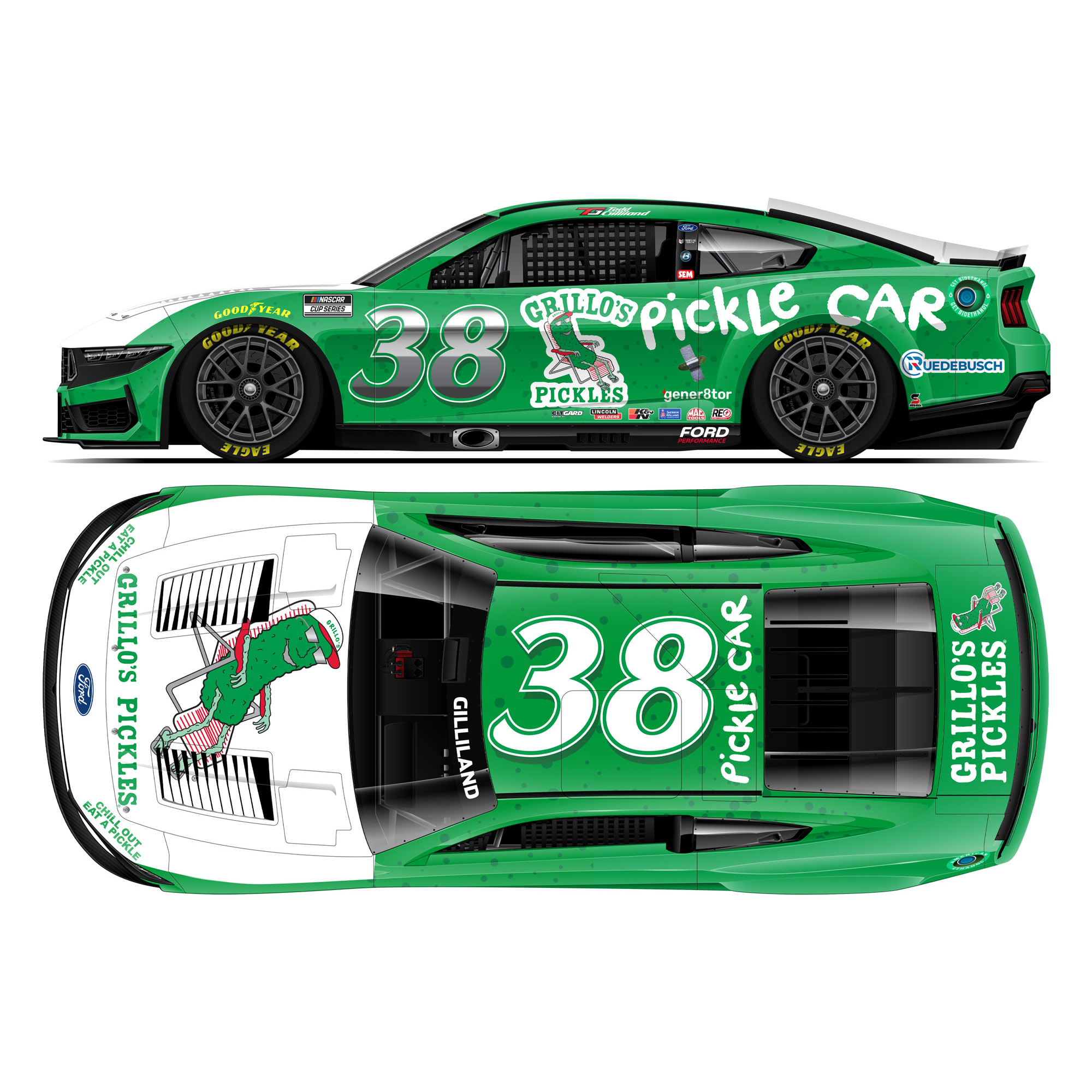 Action Racing Todd Gilliland 2024 #38 Grillo's Pickles 1:64 Regular ...