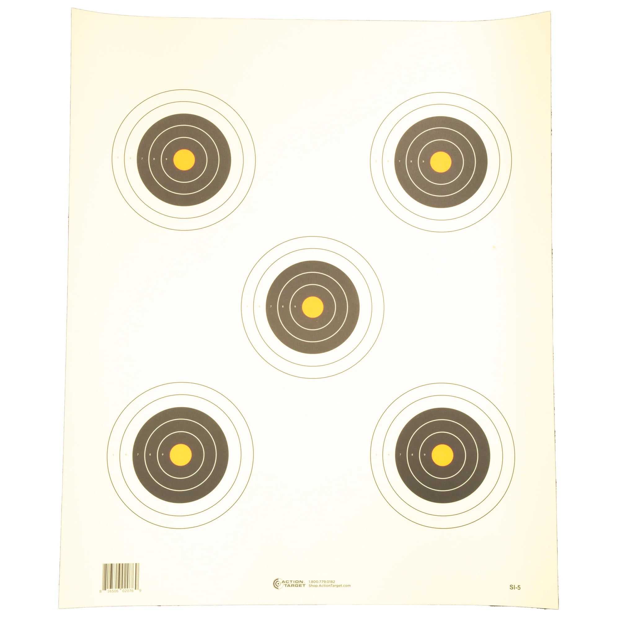 Action Target 5 Bulleye Target Orange Centers 21x24 100 Pack SI-5-100 ...