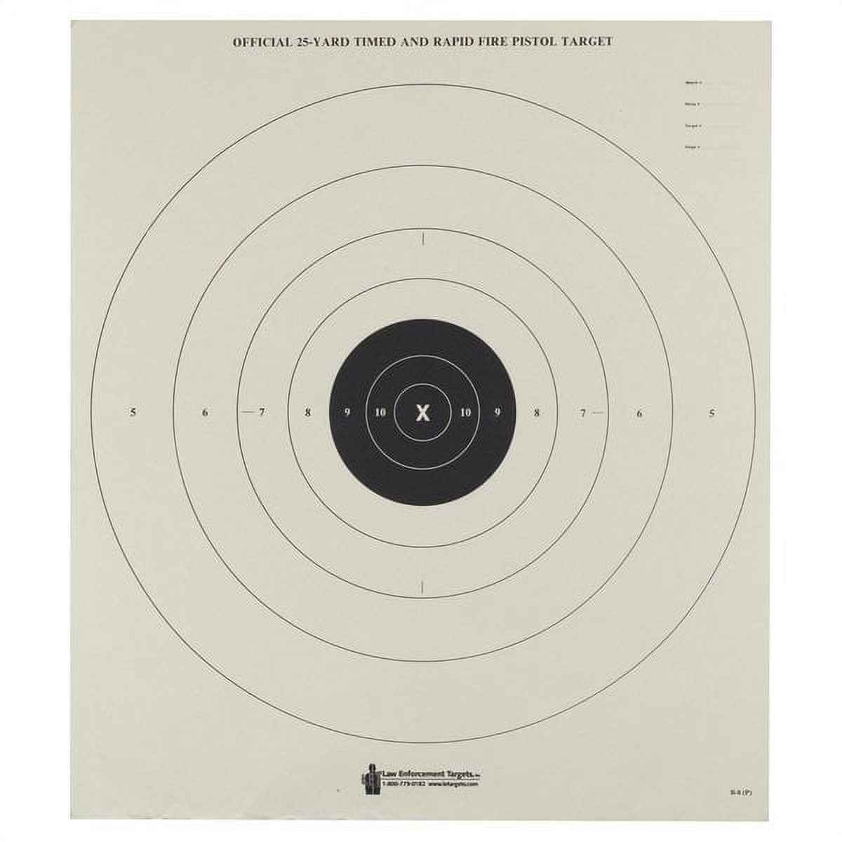 Action Target Inc Competition, Action B-8-100 Bullseye Paper Target ...