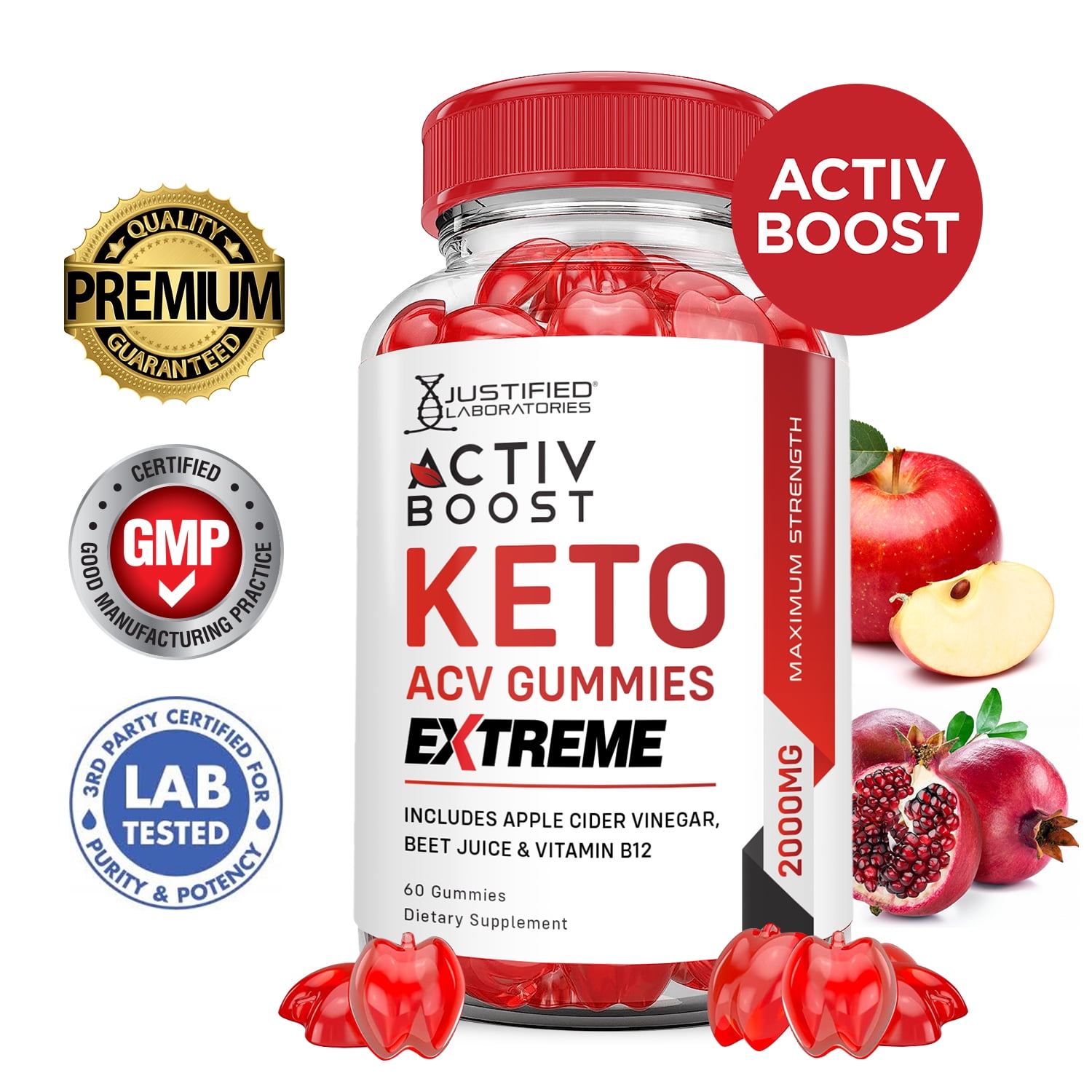 Activ Keto Boost Extreme ACV Gummies 2000mg Dietary Supplement 60 ...