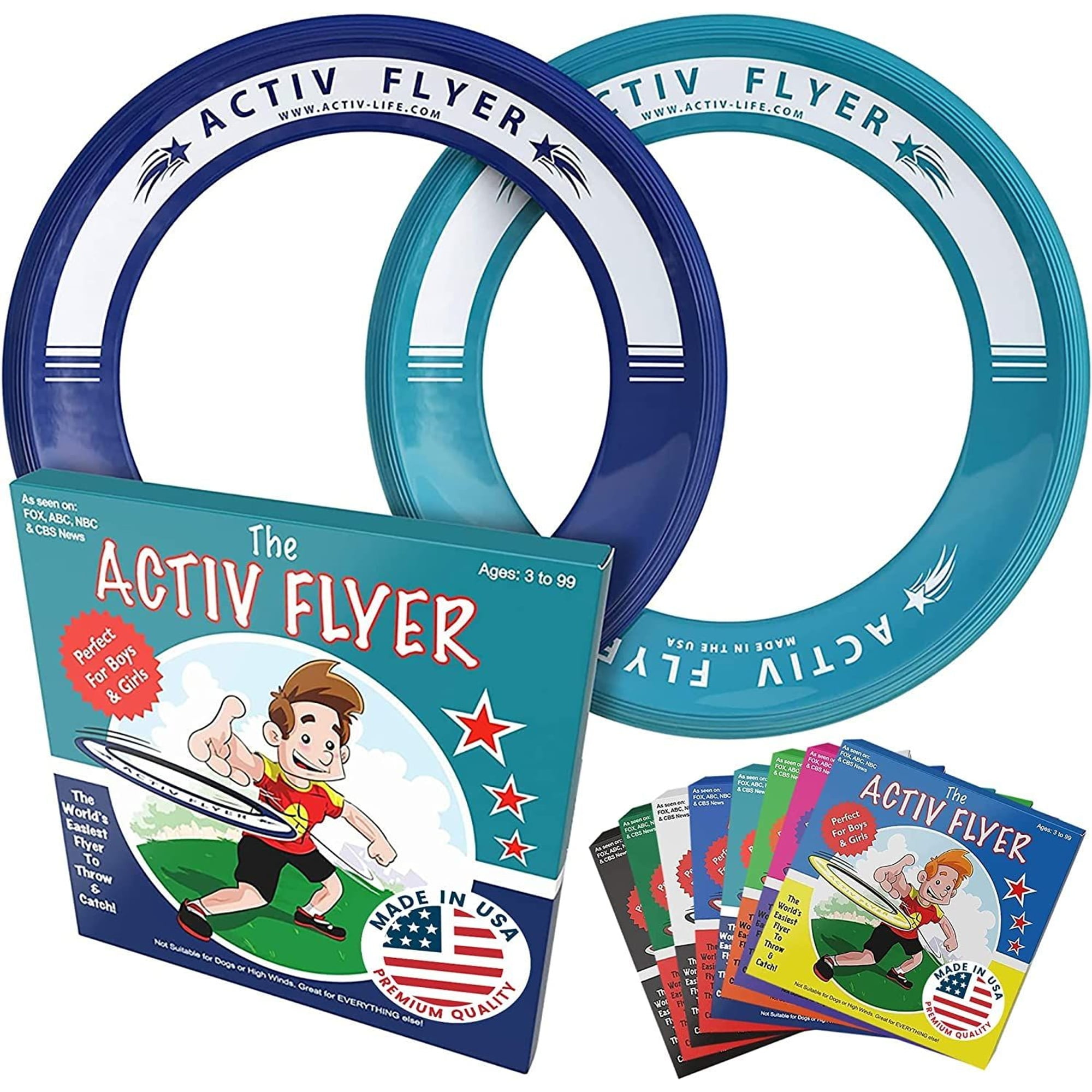 Activ Life Flying Discs for Kids Set of 2 Disc Beach Toys Outdoor ...