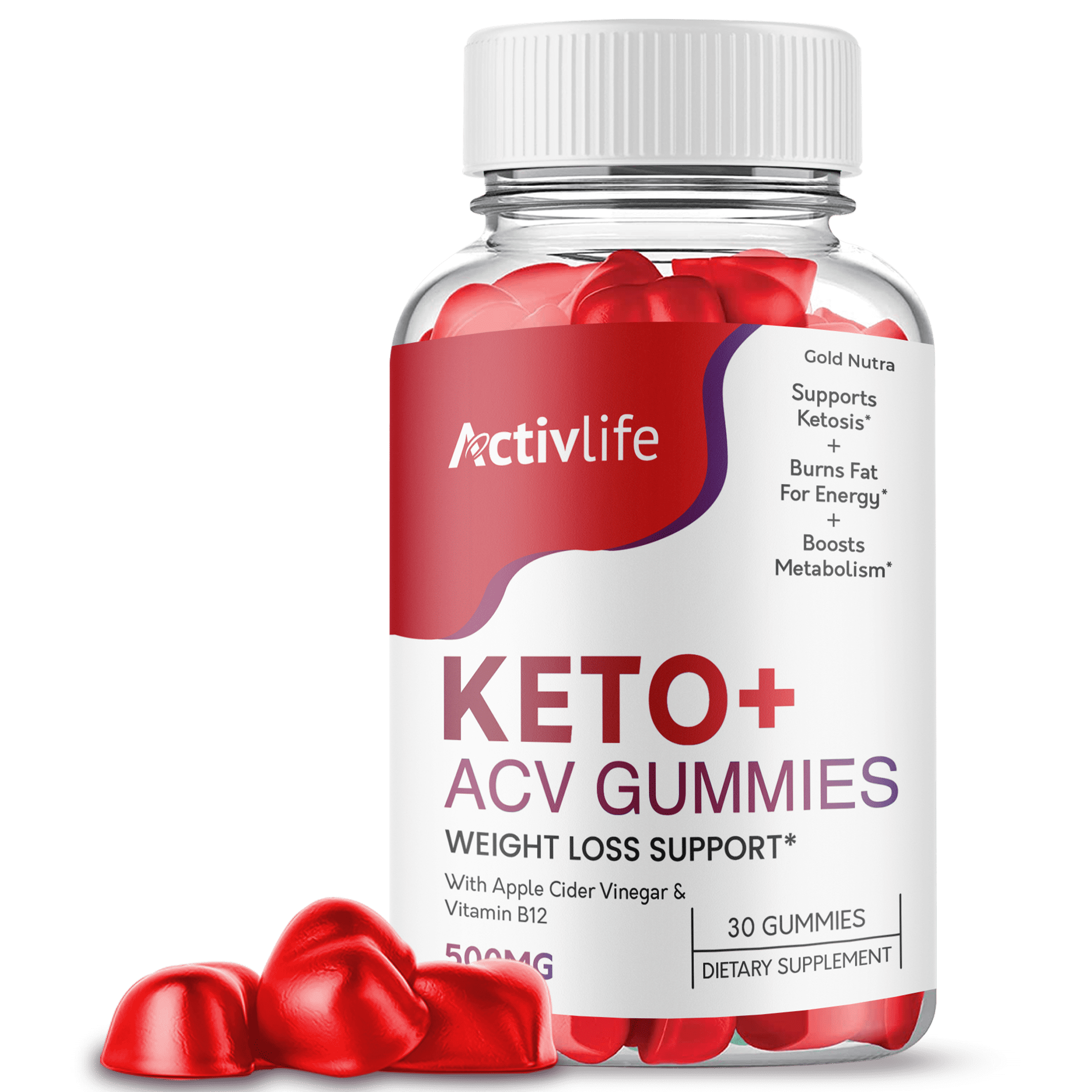 ActivLife Keto Extra Strength ACV Gummies, Weight Management Formula ...