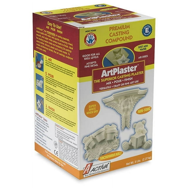 Activa Art Plaster - 5 lb, Durable Casting Crafts, Dry Mix Use Powder - Walmart.com