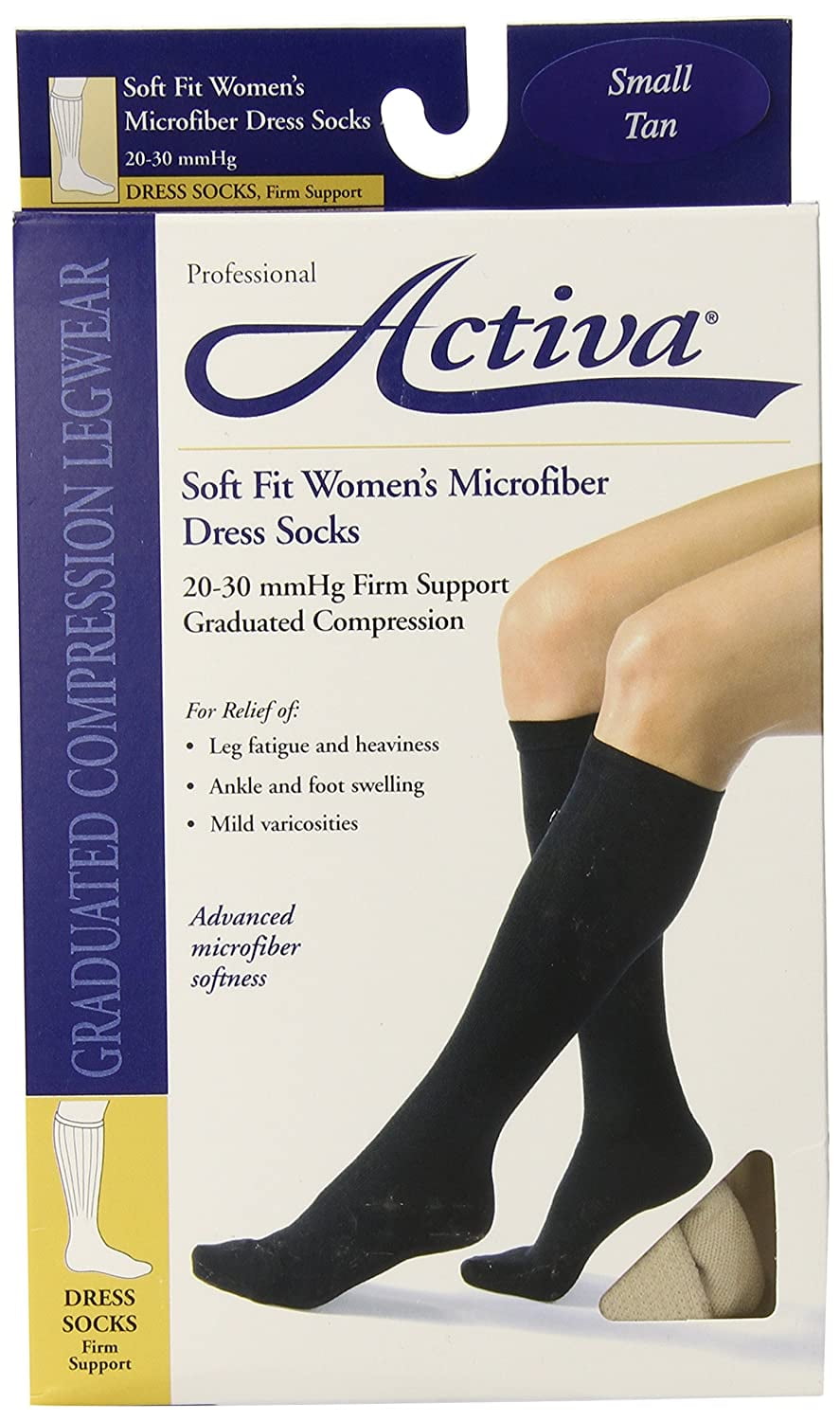 Activa Women's Microfiber Dress 20-30 mmHg Knee High - Walmart.com