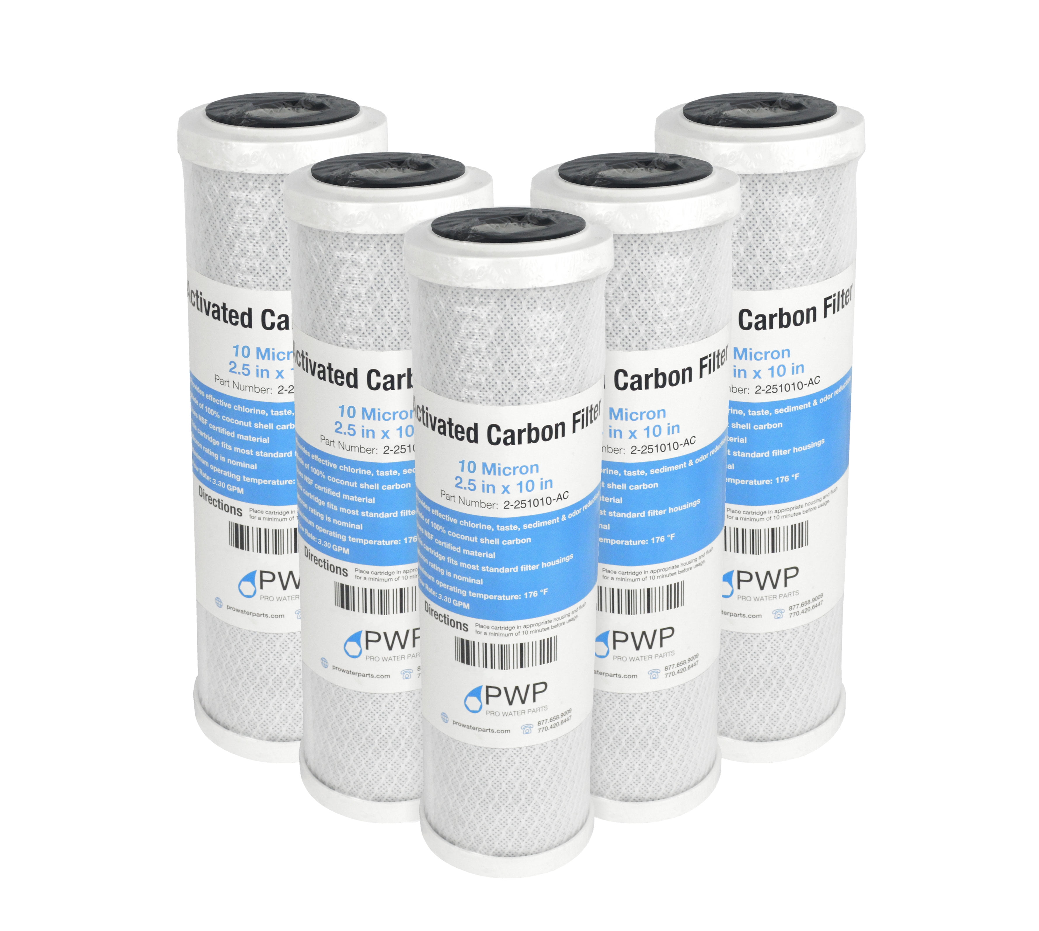 Pro Water Parts Activated Carbon CTO Water Filter Cartridge 2.5x10 10 ...