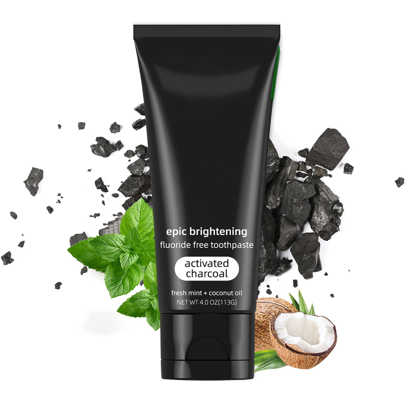 Activated Carbon Fluoride Free Whitening Toothpaste | Fresh Mint ...