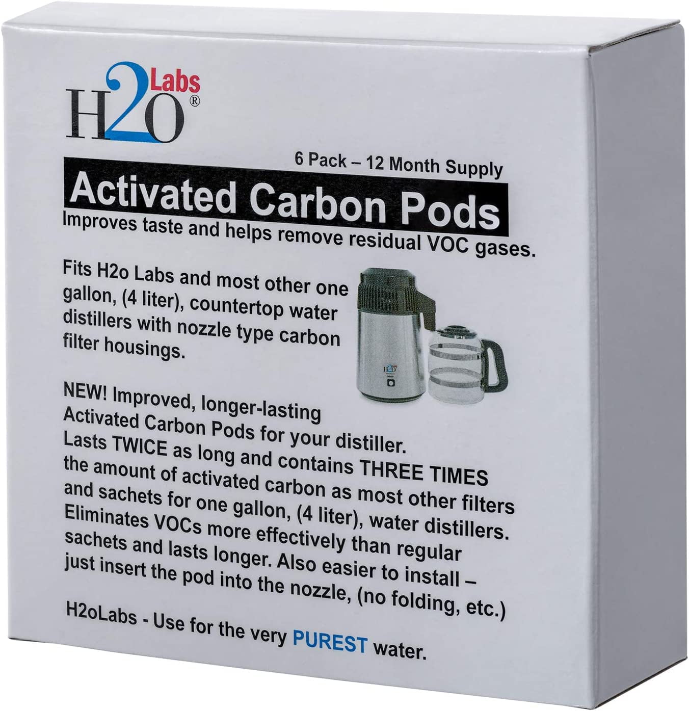 Activated Carbon Pods for Water Distillers, More Activated Carbon and ...