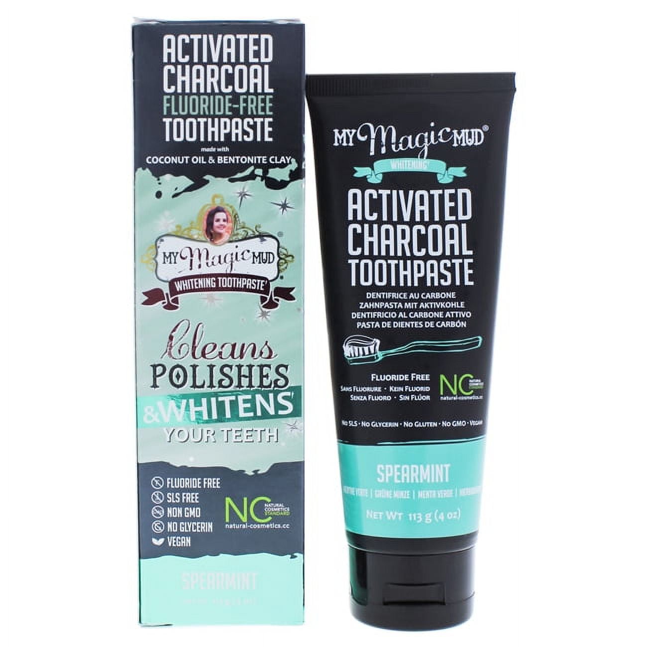 Activated Charcoal Whitening - Spearmint by My Magic Mud for Unisex - 4 ...