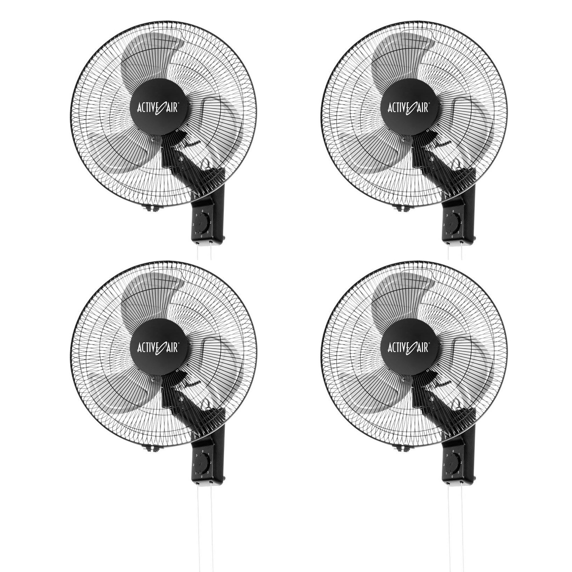 Active Air ACFW16HDB 16" 3-Speed Metal Mountable Oscillating Tilt Fan ...