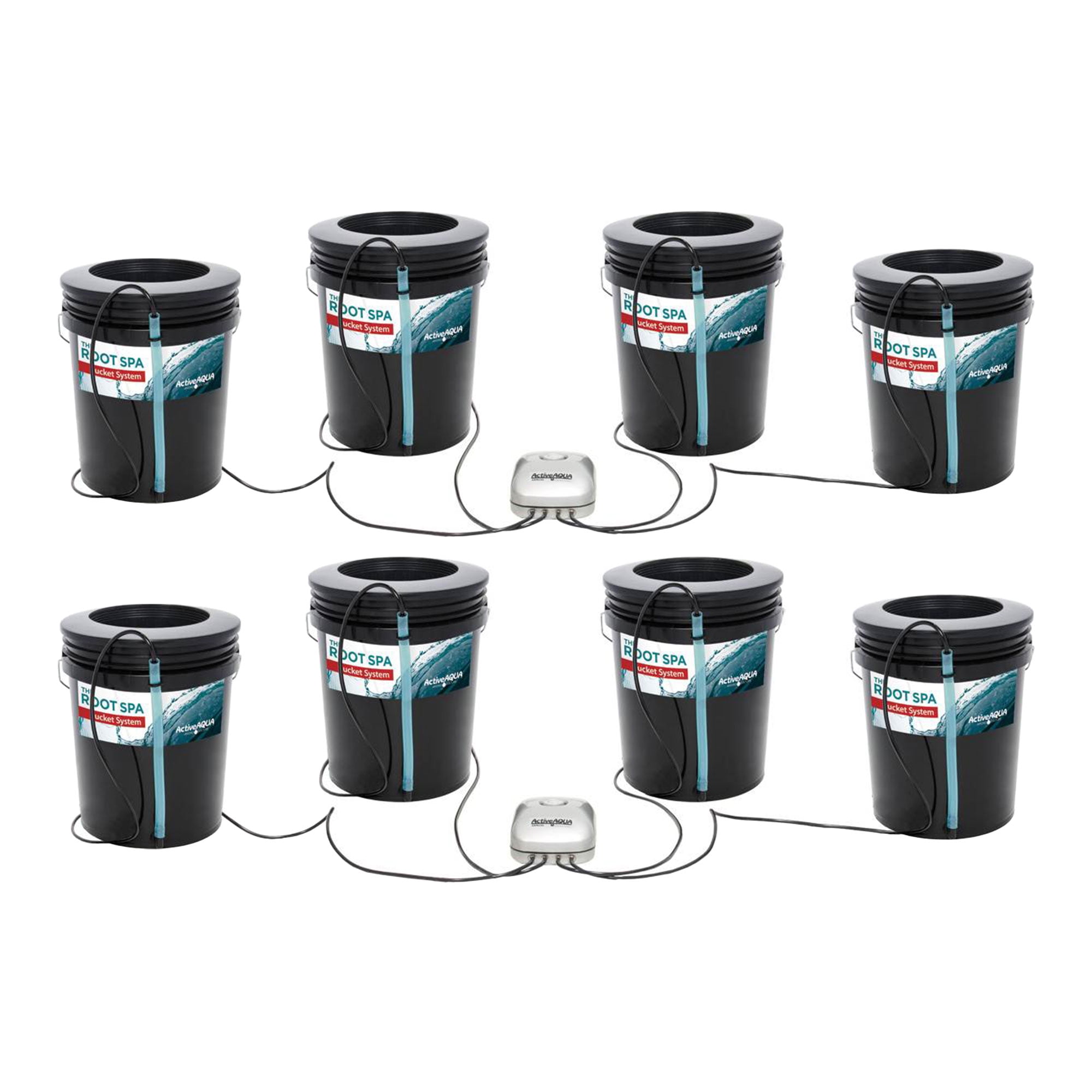 Active Aqua Root Spa 4 Bucket Deep Water 5 Gallon Culture System, (2 ...