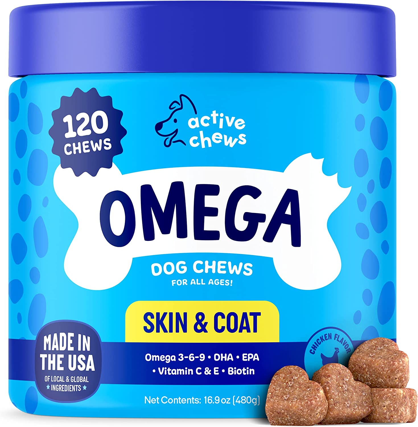 Healthy Breeds Dog Omega 3 & 6 Soft Chews for Australian Cattle Dog ...