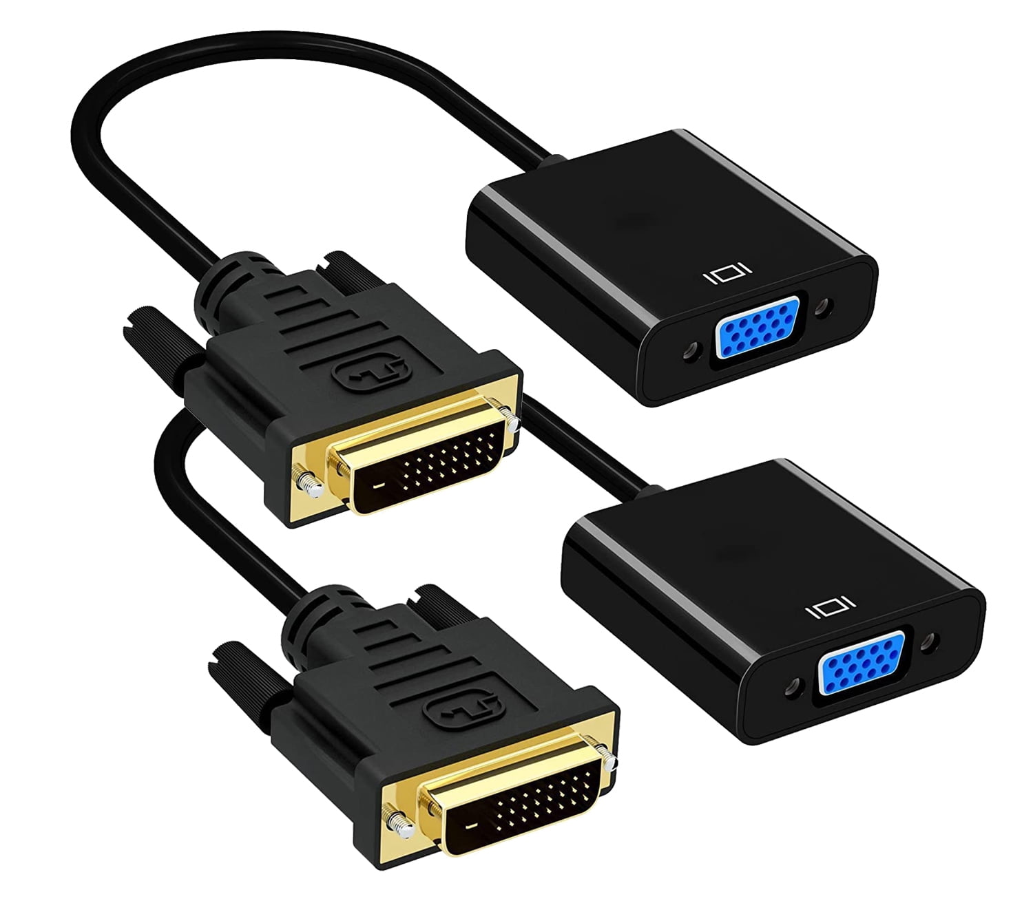 Active DVI-D to VGA Adapter 1080P, DVI 24+1 to VGA Male to Female ...