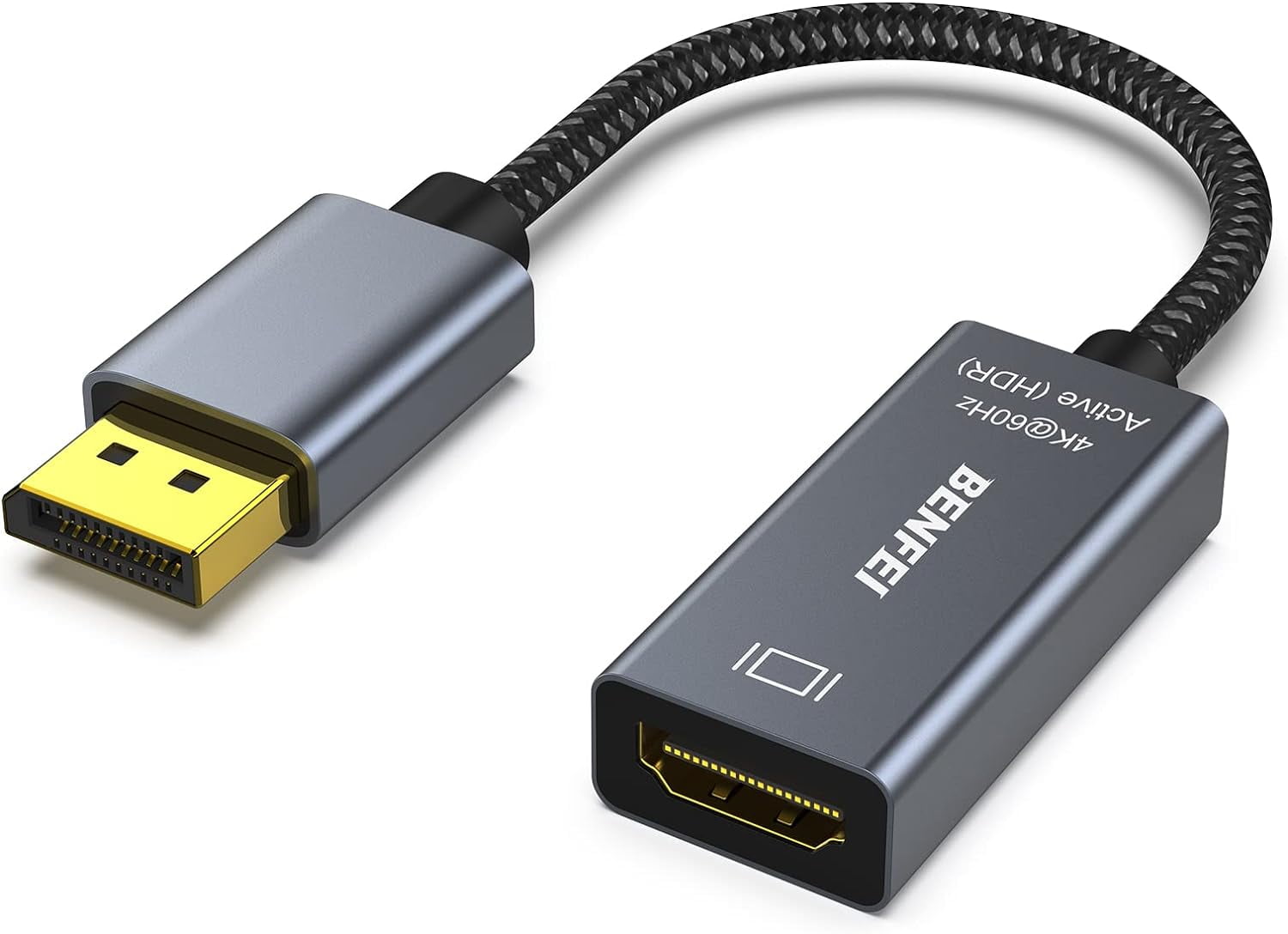 Active DisplayPort to HDMI Adapter 4K@60Hz, Compatible with PC,Laptops ...