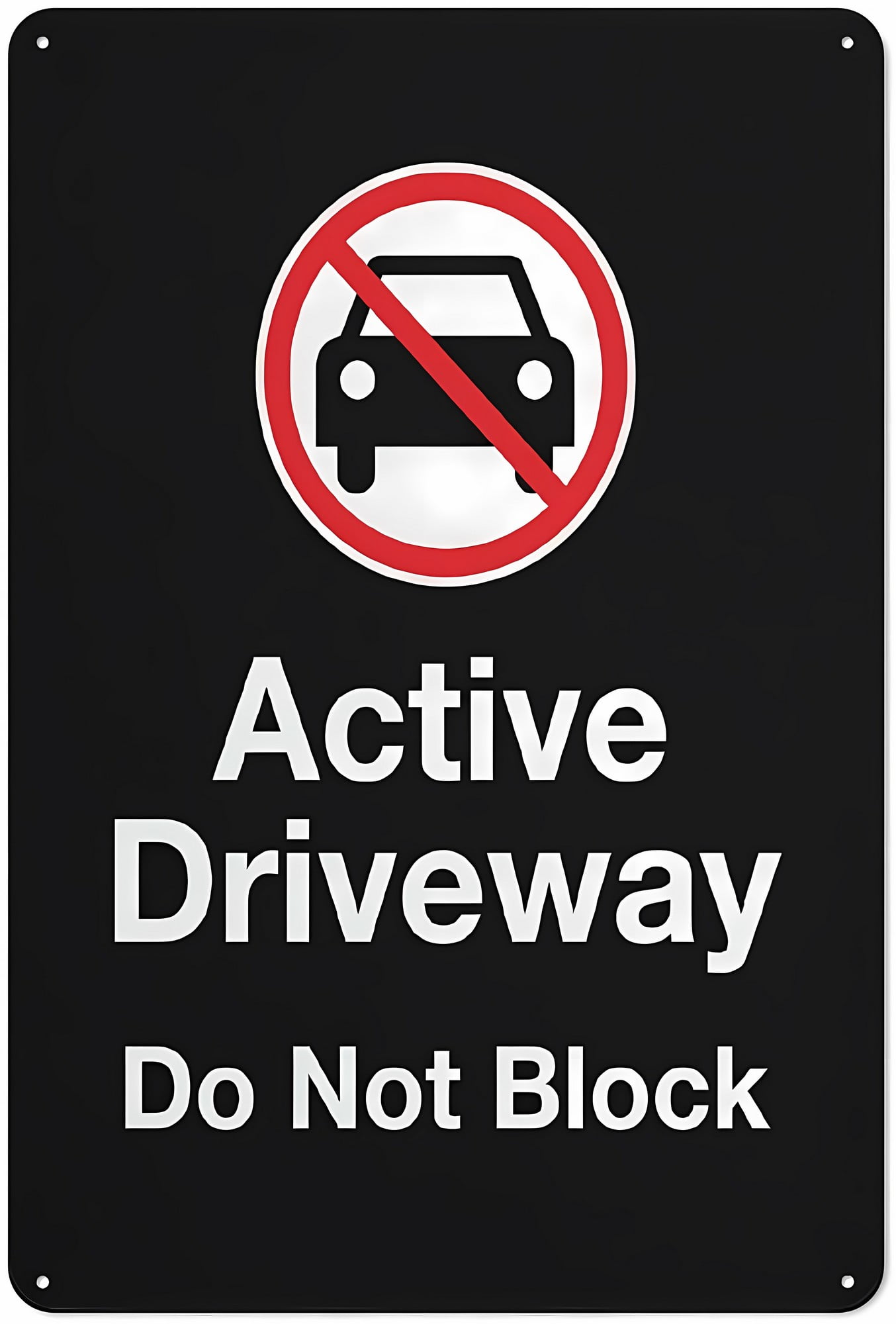 Active Driveway Do Not Block Sign - 8"x12" Warning Sticker, Outdoor ...