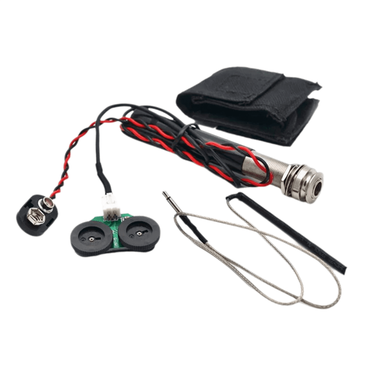 Active Endpin Jack Preamp Piezo Pickup Kit Volume & Tone Control for ...