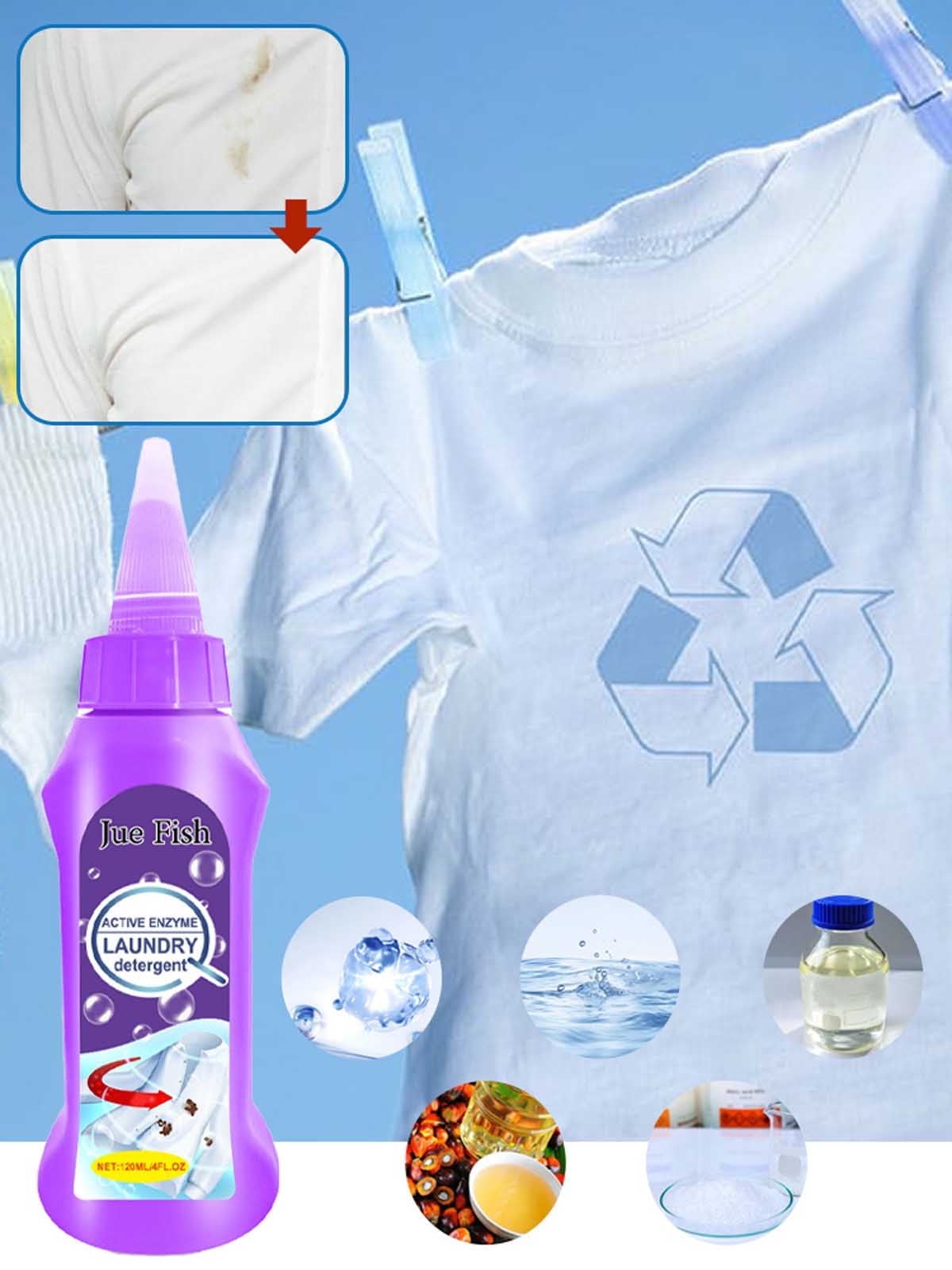 Active Enzyme Laundry Detergent Laundry Stain Remover Laundry Detergent ...