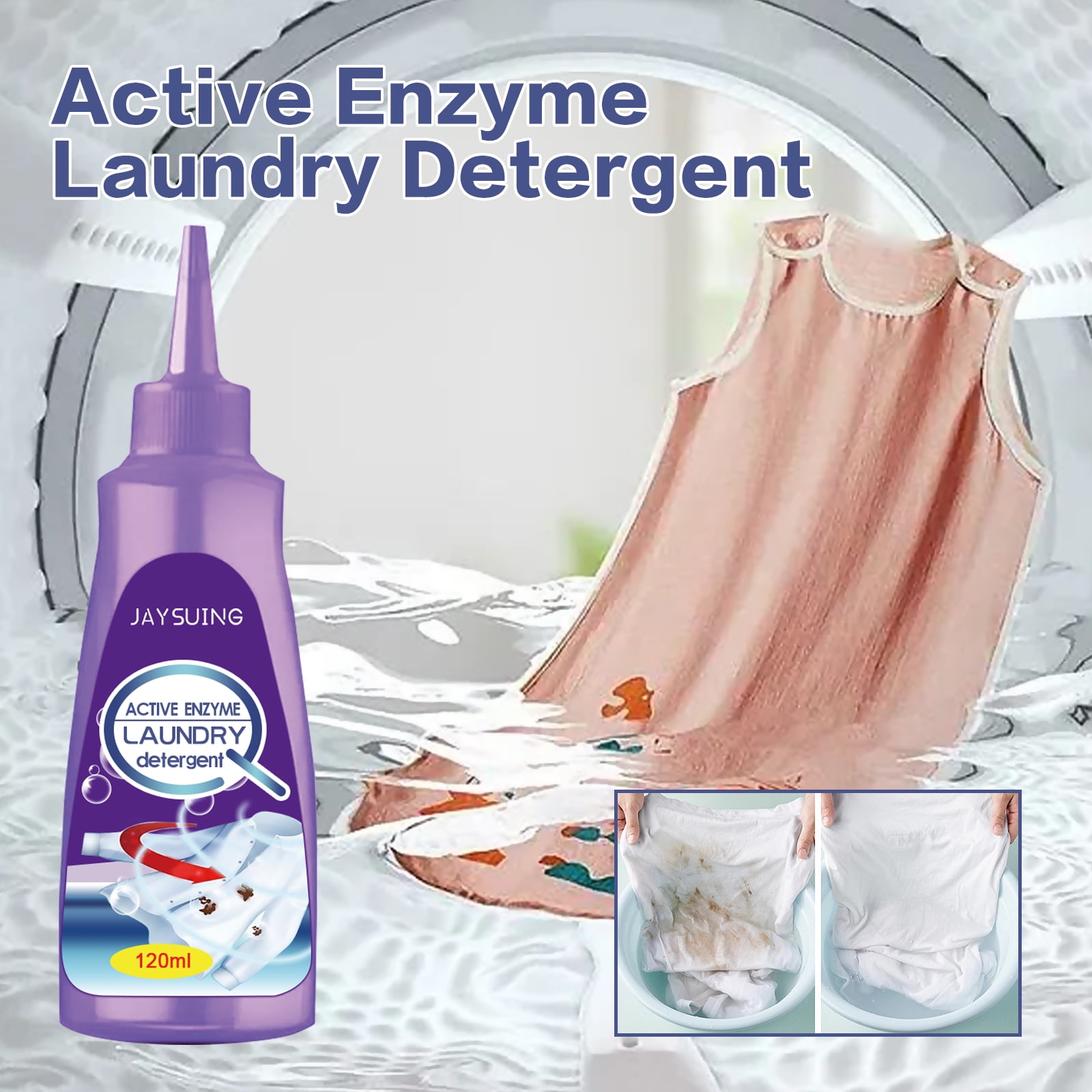 Active Enzyme Laundry Detergent, Laundry Stains And Blood Stains ...