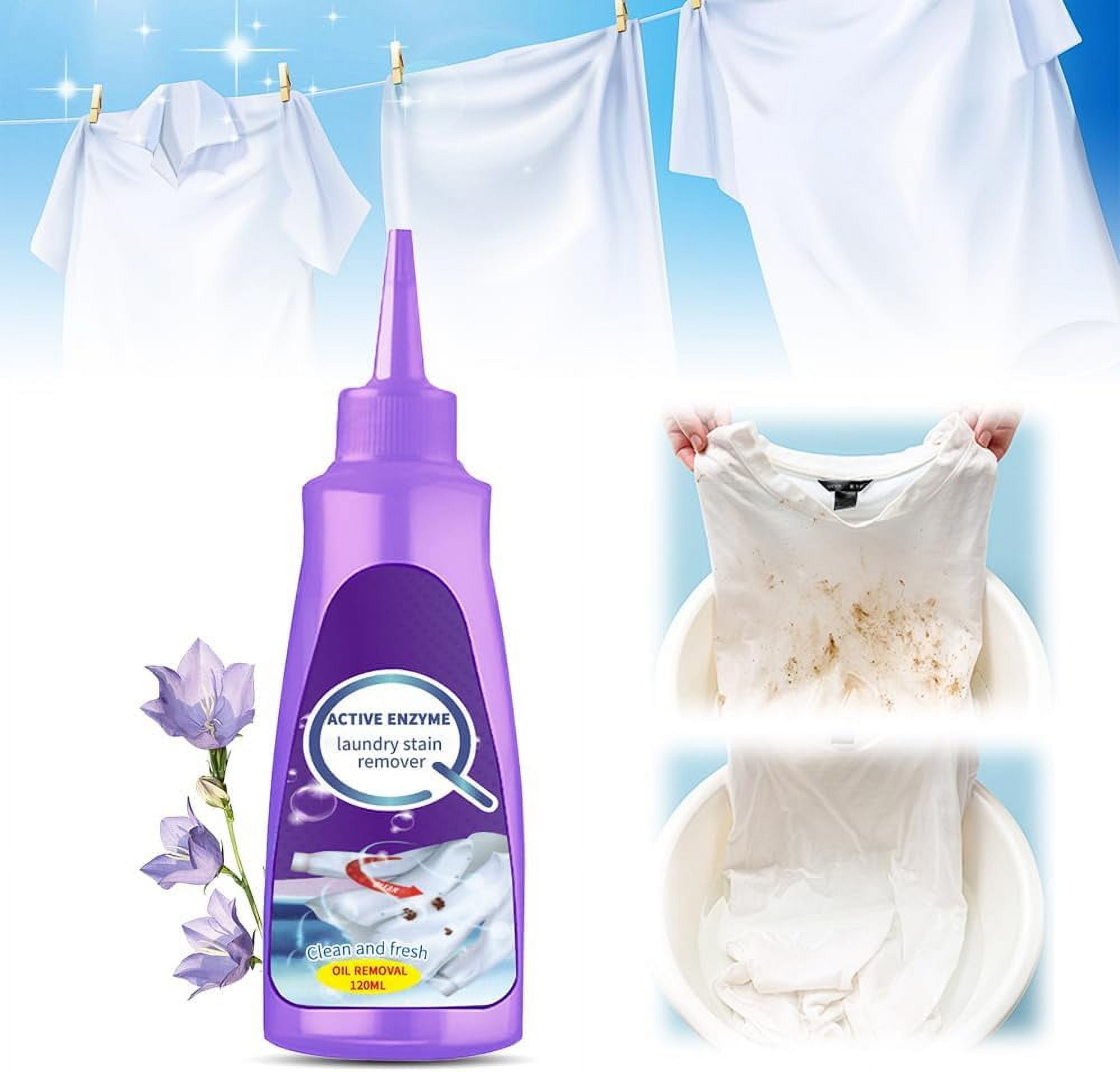 Active Enzyme Laundry Stain Remover, 120 ml Stain Remover, Clothing ...