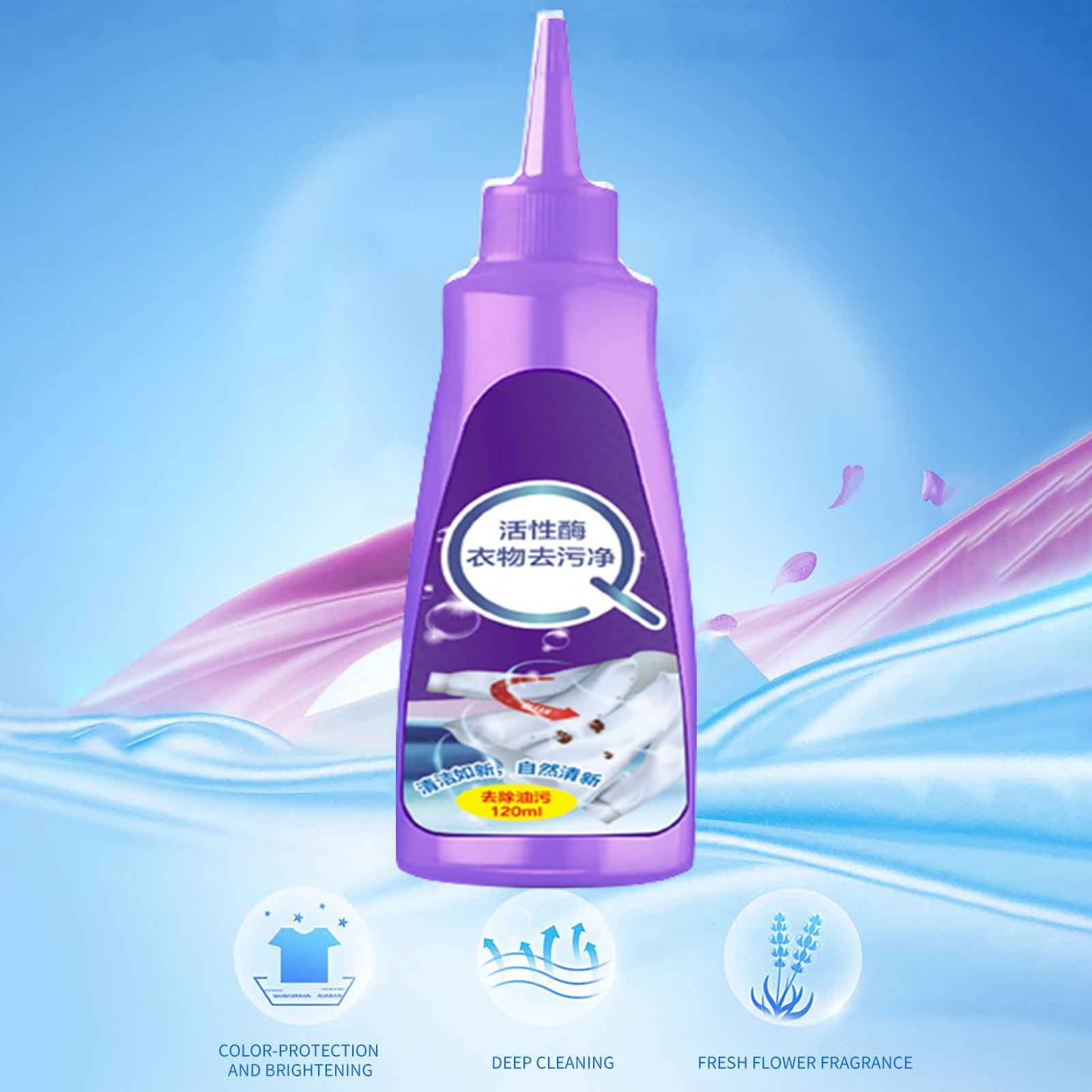 Active Enzyme Laundry Stain Remover, 120ml Powerful Liquid Formula For ...