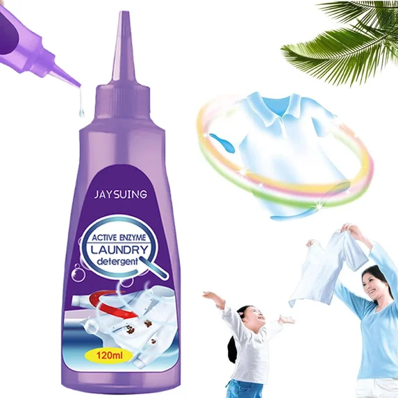 Active Enzyme Laundry Stain Remover Clothes Garment Stubborn Stain ...