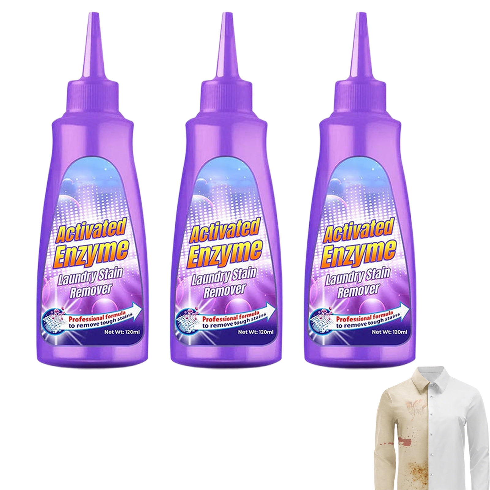 Active Enzyme Laundry Stain Remover For Gentle Cleaning Of Fabrics（3 ...
