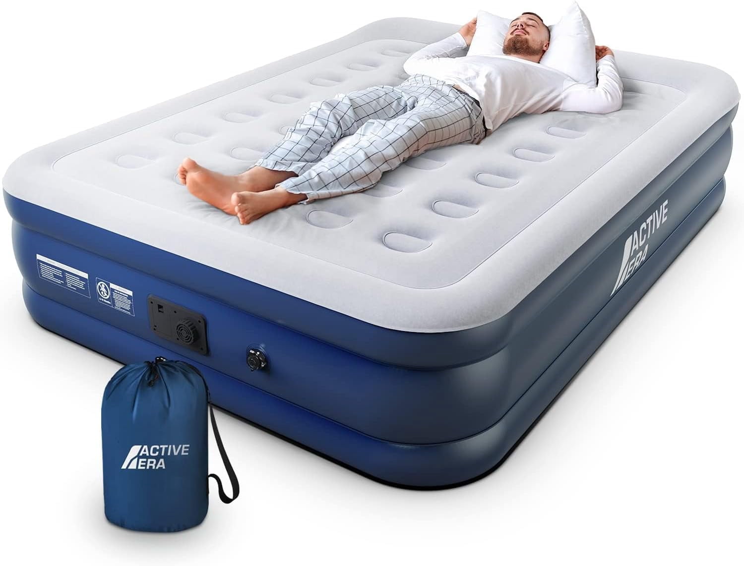 Active Era 18 Inch Twin Air Mattress, Air Bed with Built In Pump ...