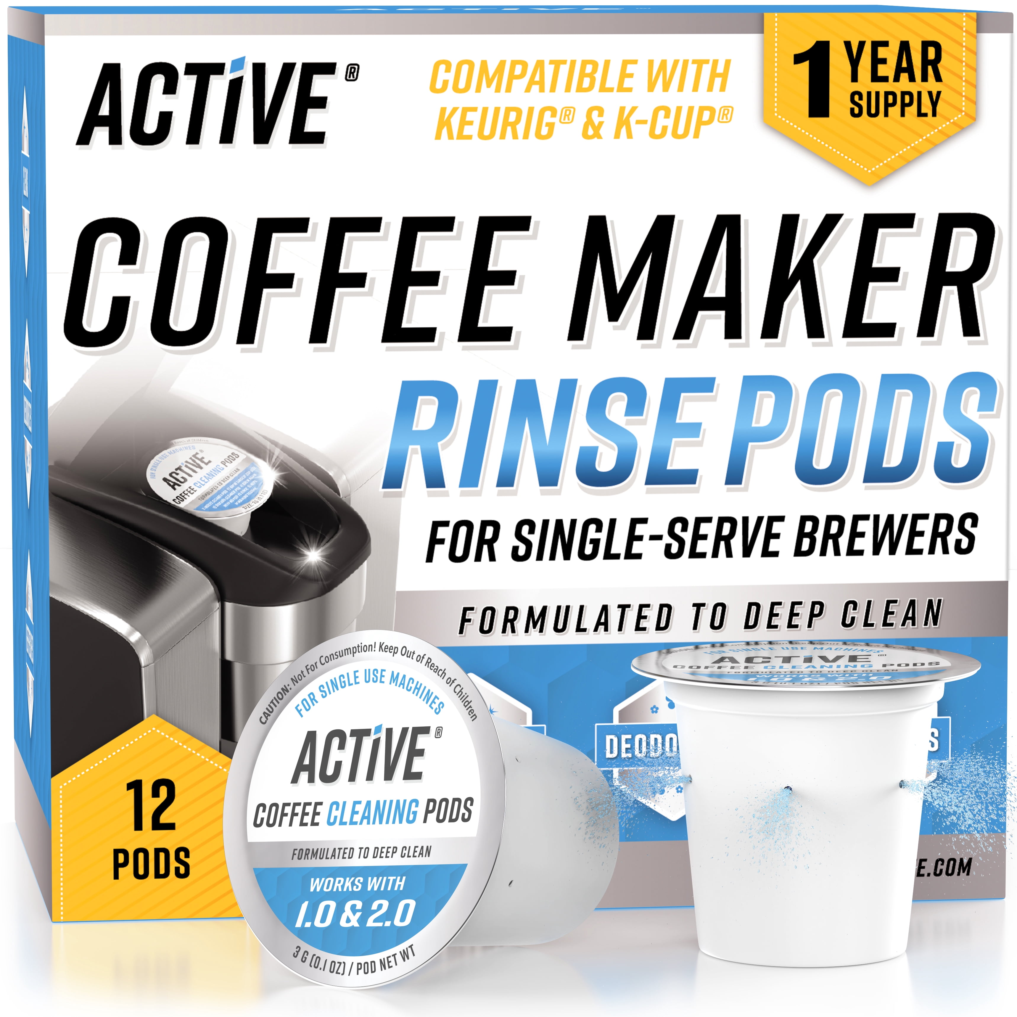 Active K Cup Cleaner & Descaler Pods, 12 ct, for Keurig - Walmart.com