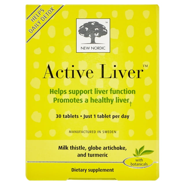 New Nordic Active Liver Support Supplement, 30 Tablets - Daily Detox ...