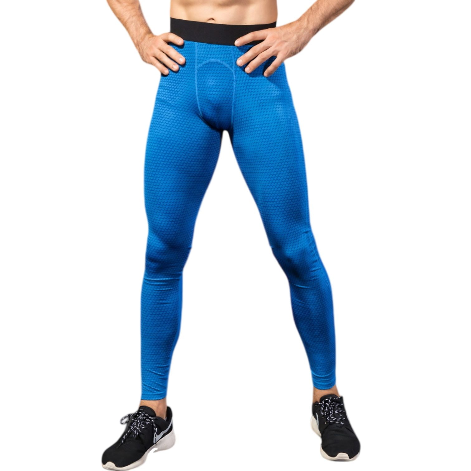 Active Men's High Performance Compression Leggings Full-Length with ...