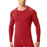 Active Men's Long Sleeve Compression Training Shirt with Crew Neck and ...