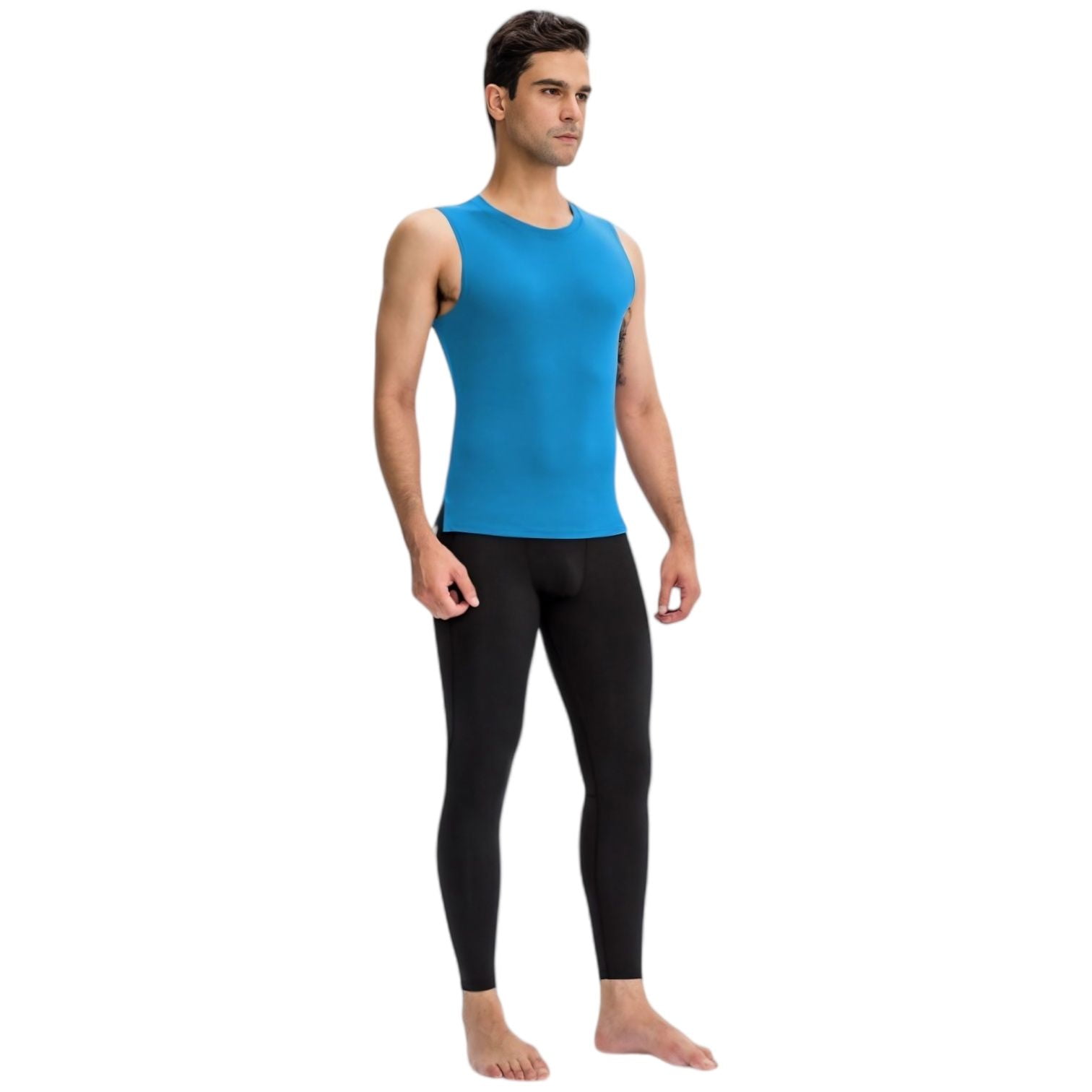 Active Men's Sleeveless Compression Tank Top with Smooth Stretch Fabric ...