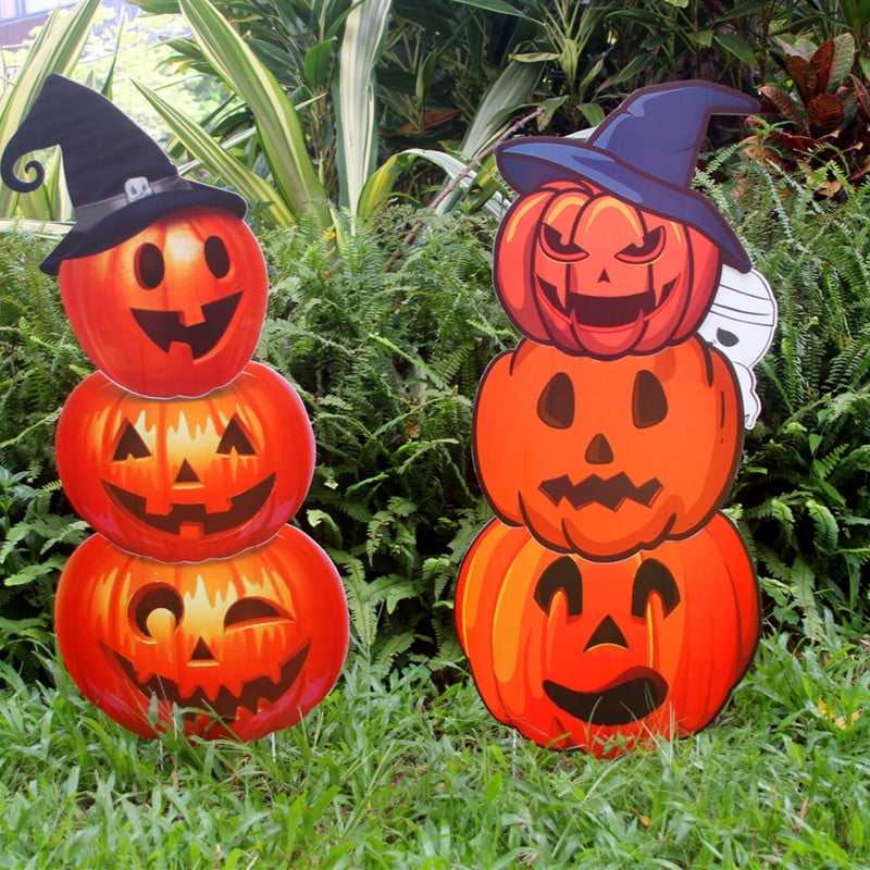 Active Mind Ltd 2-Pack Large Halloween Yard Signs: Spooky Ghost ...