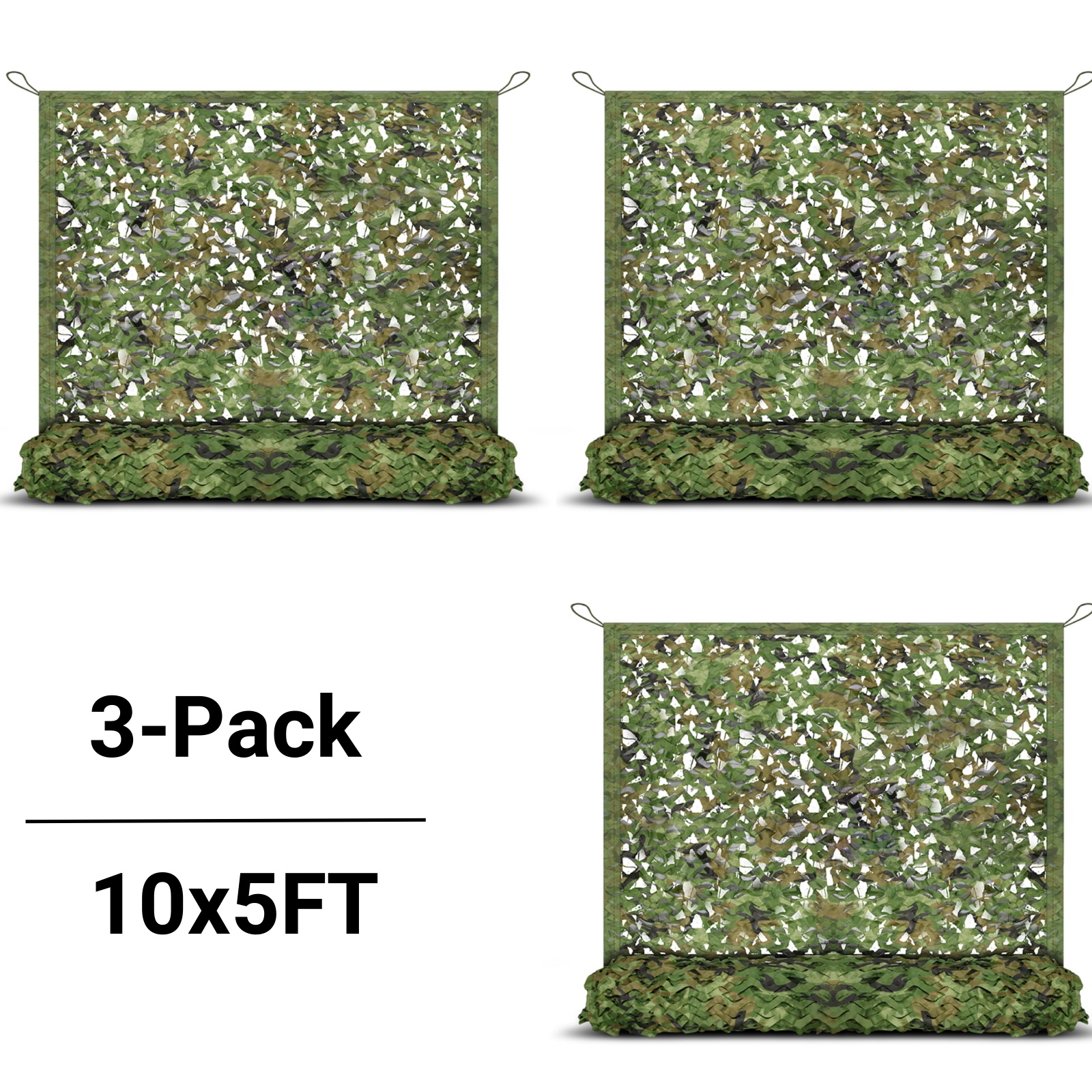 Active Mind Ltd 3-Pack 10x5 FT Camo Netting, Camouflage Net - Durable ...
