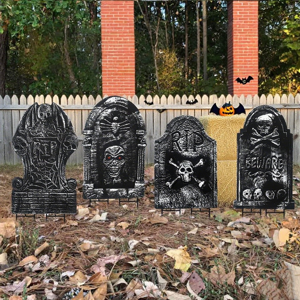 Active Mind Ltd 4-Pack 14x22in Extra Large Foam RIP Tombstones ...