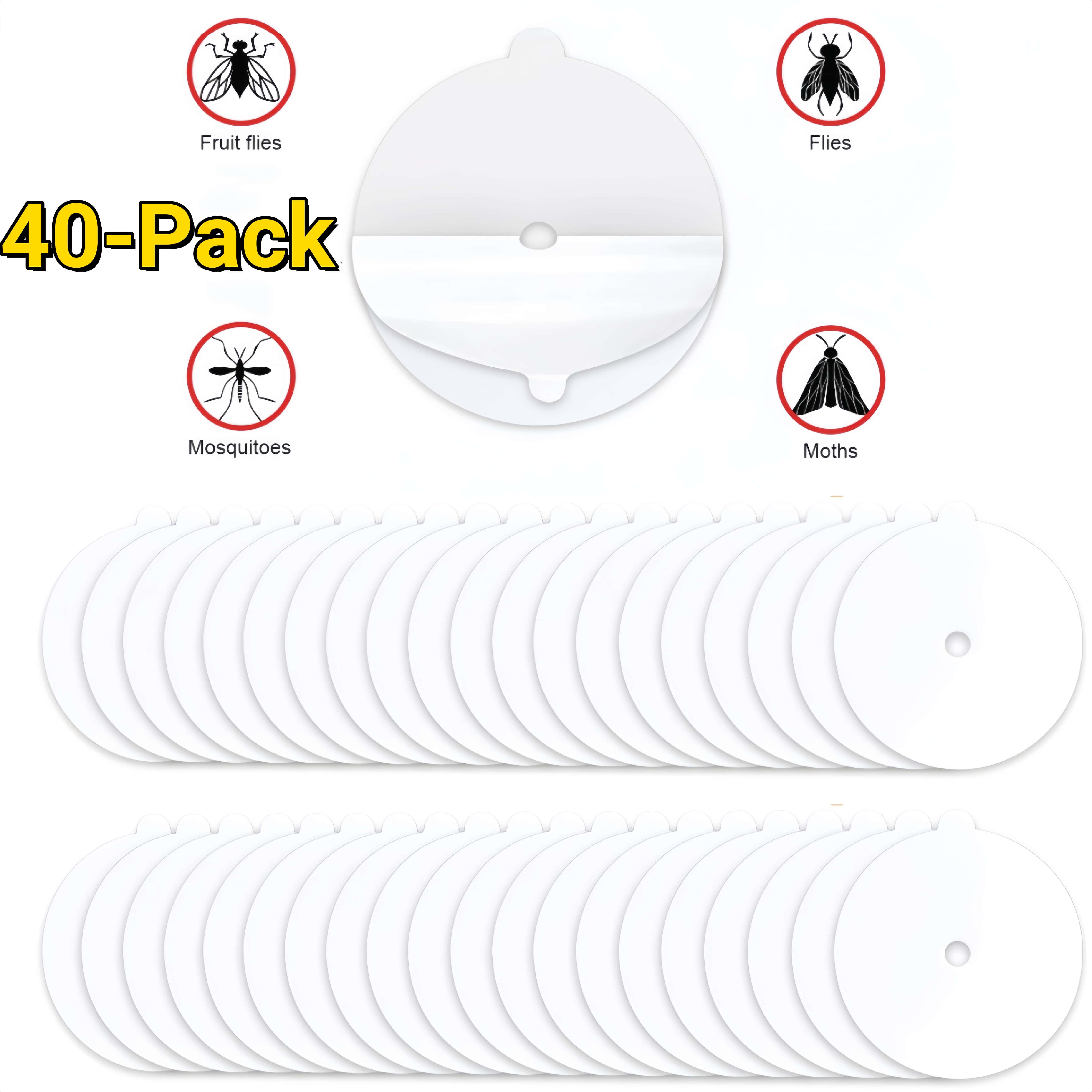 Active Mind Ltd 40 PC Flea Trap Refillable Sticky Pads - Chemical-Free ...