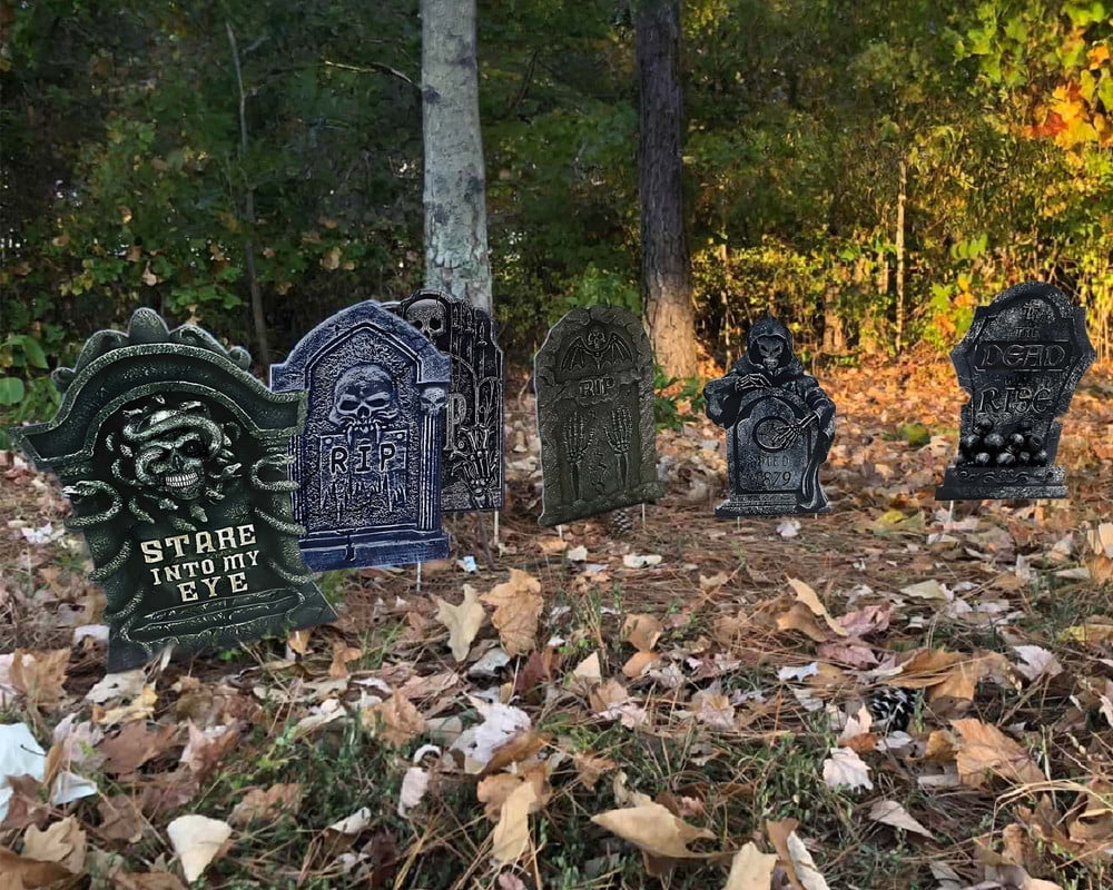 Halloween Decorations Clearance Sales! 6Pcs Halloween Gravestone Sign ...